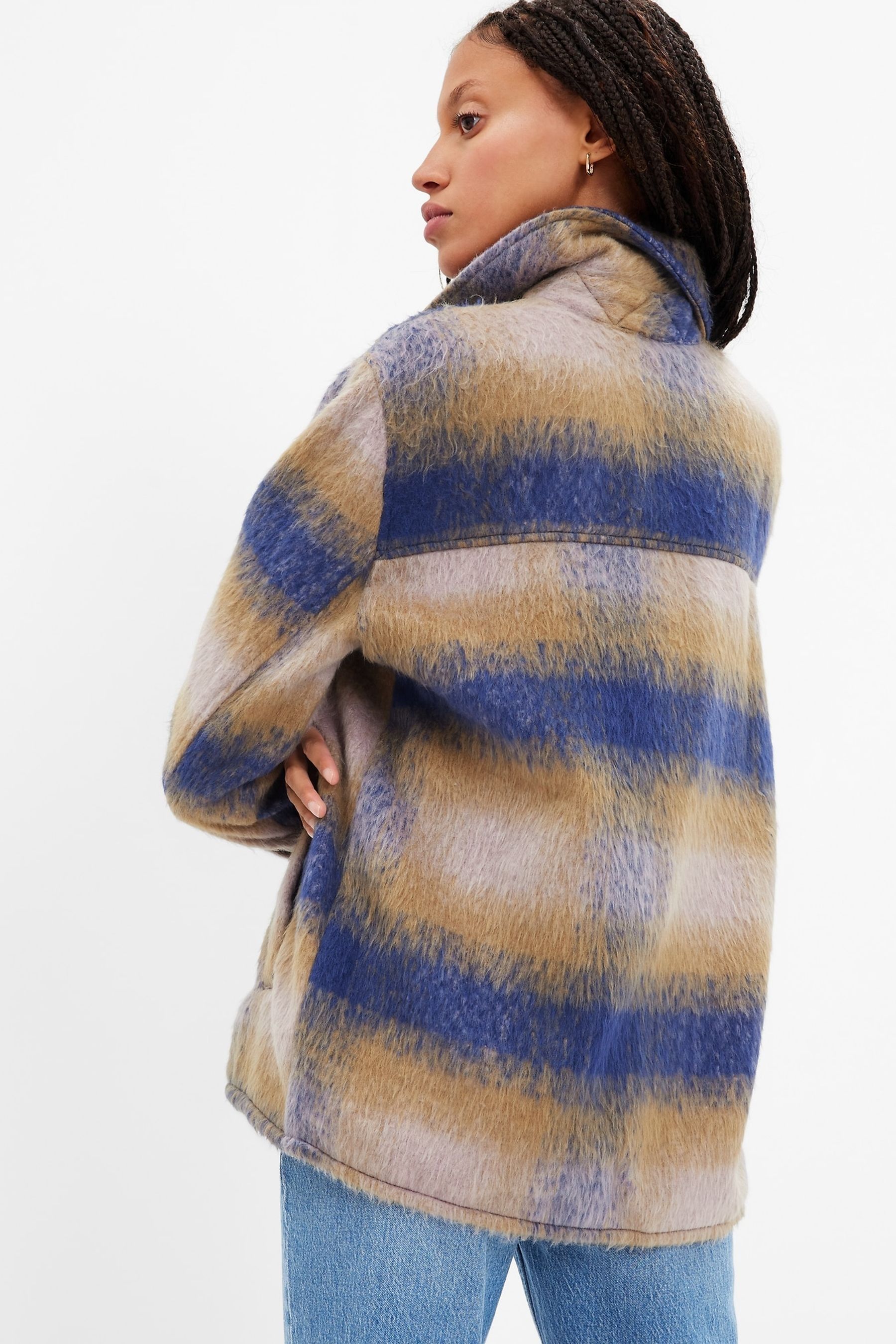 Buy Lofty Plaid Shacket from the Gap online shop