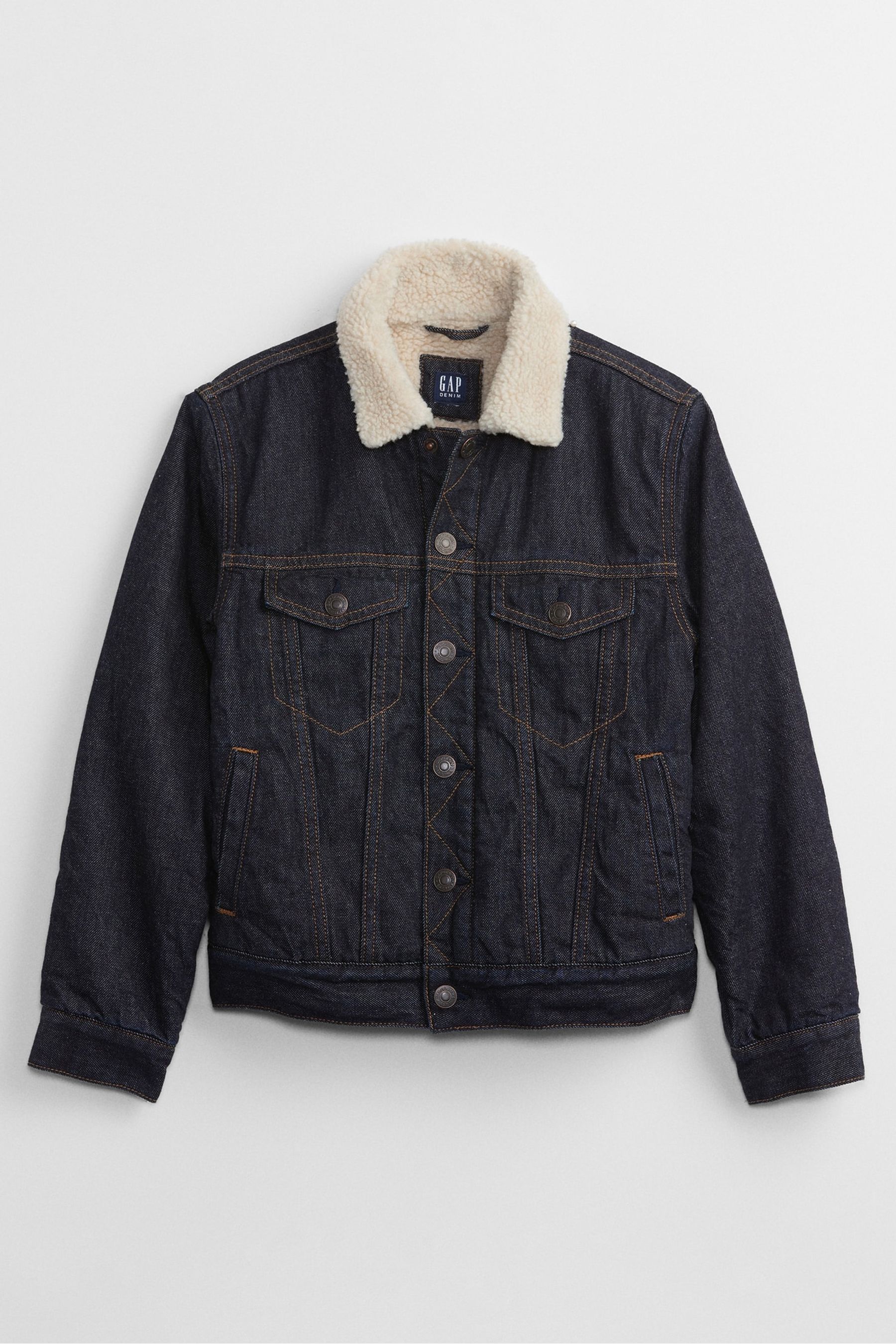 Buy Gap Sherpa Icon Denim Jacket from the Gap online shop