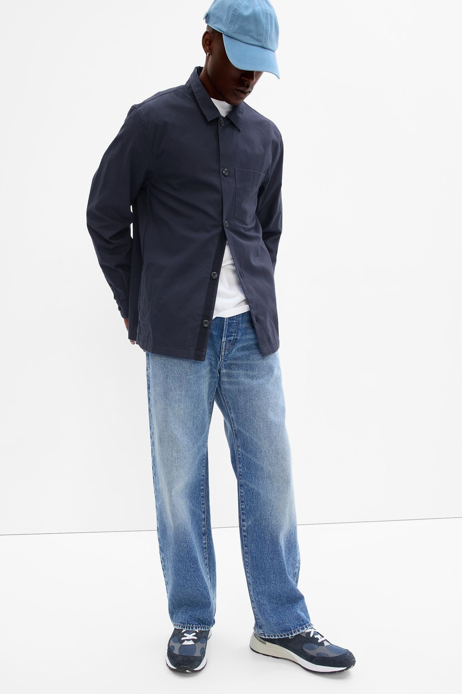 Buy Blue Shirt Jacket from the Gap online shop