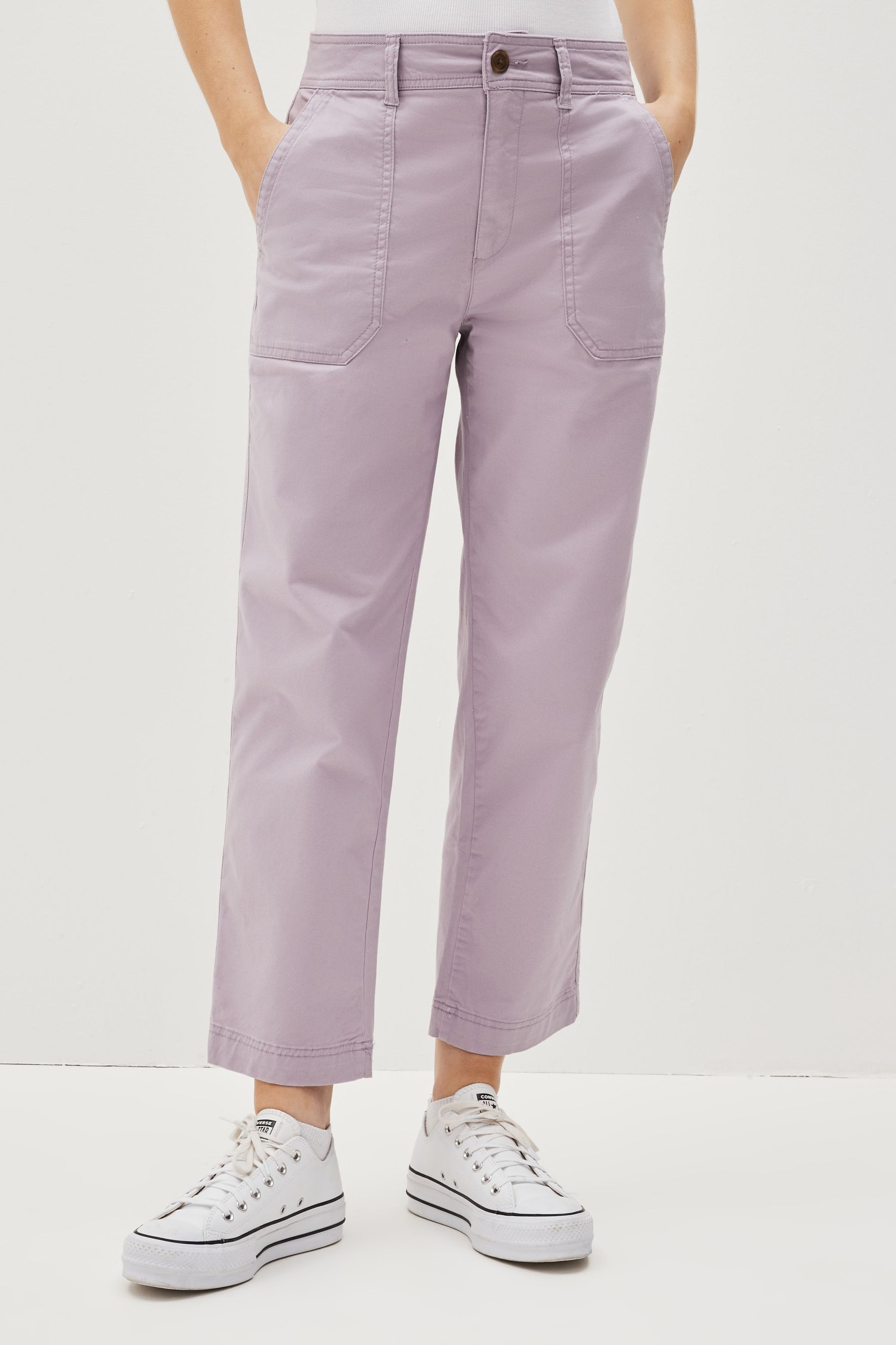 Buy Purple High Rise Girlfriend Utility Chinos from the Gap online shop
