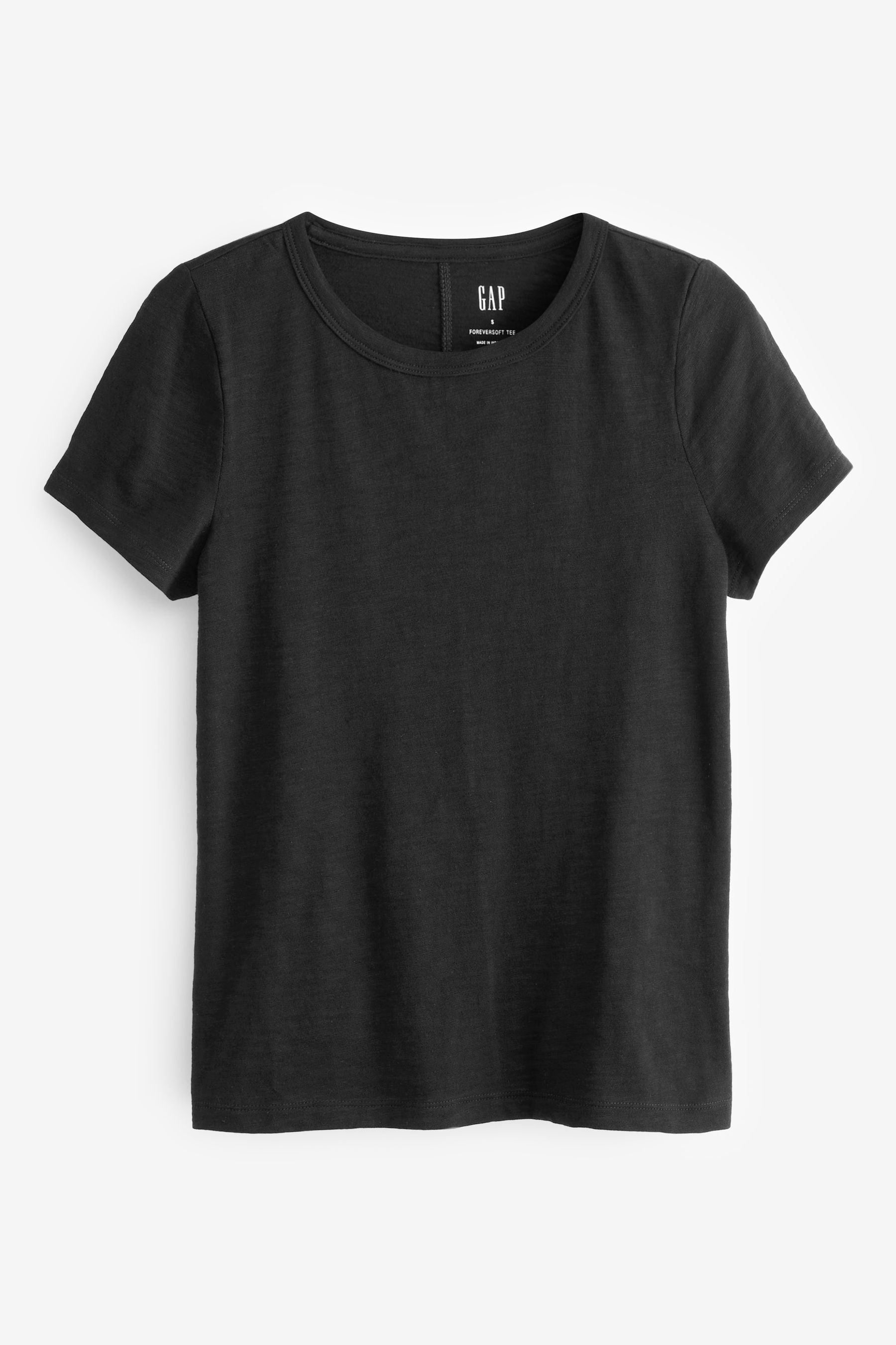 Buy Black Short Sleeve Crew Neck Forever Soft T-Shirt from the Gap ...