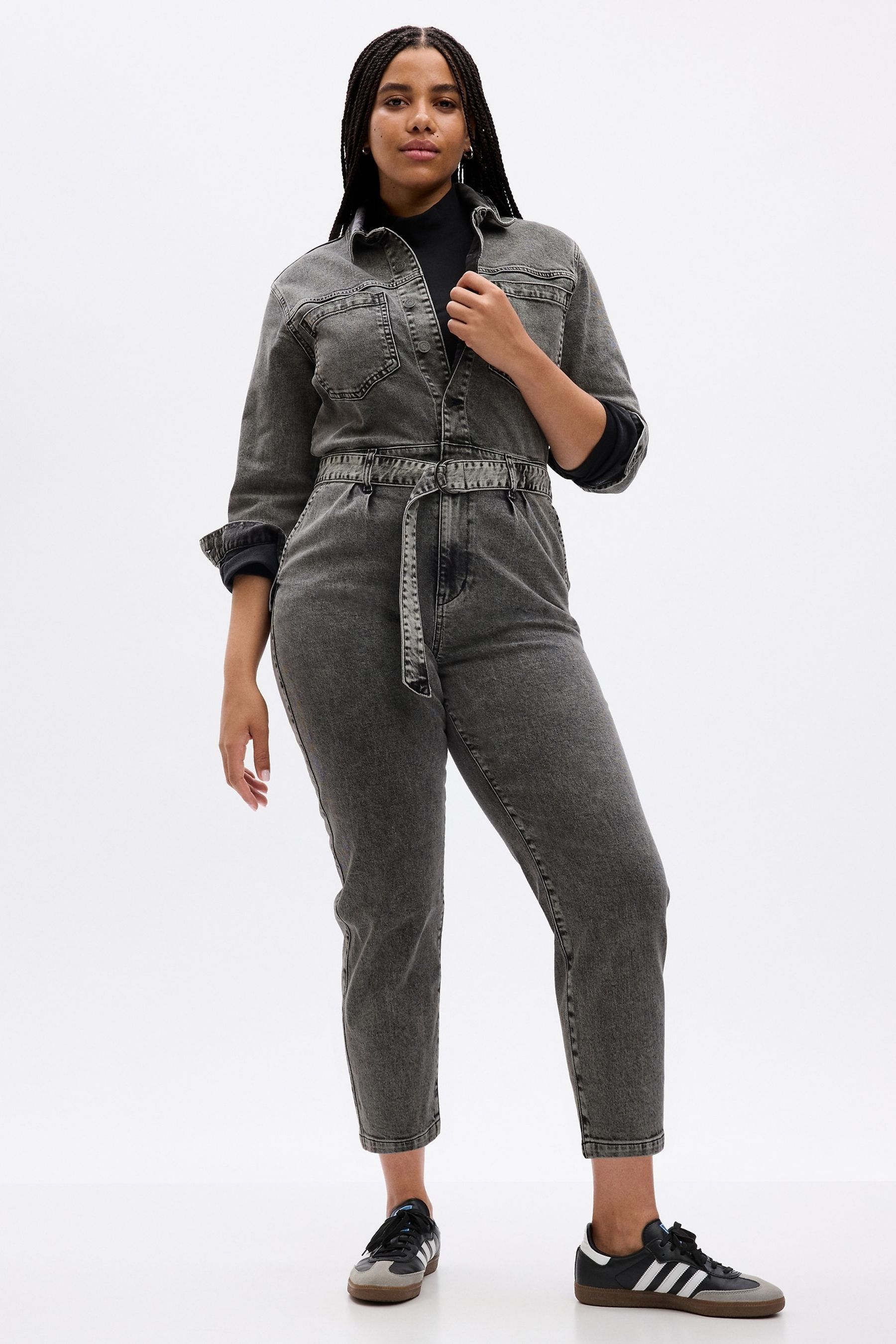 Buy Grey Denim Utility Jumpsuit From The Gap Online Shop