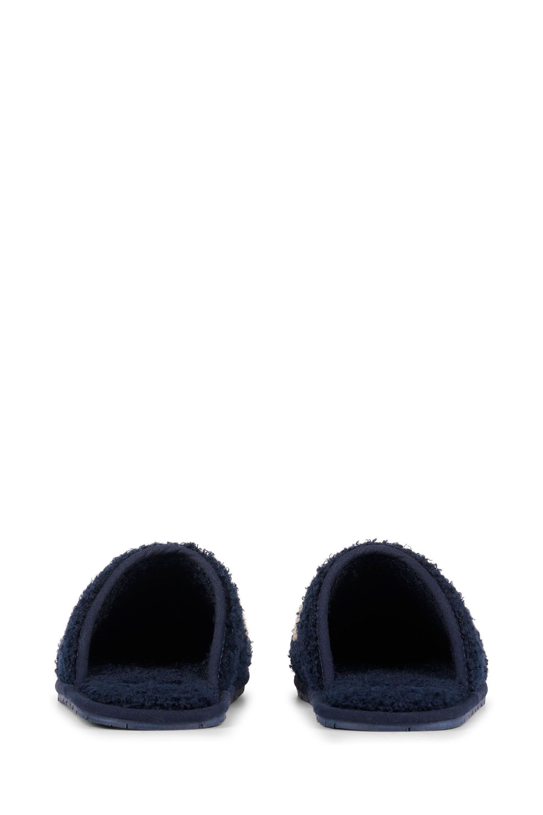 Buy Navy Blue Women's Plano Logo Borg Slippers from the Gap online shop