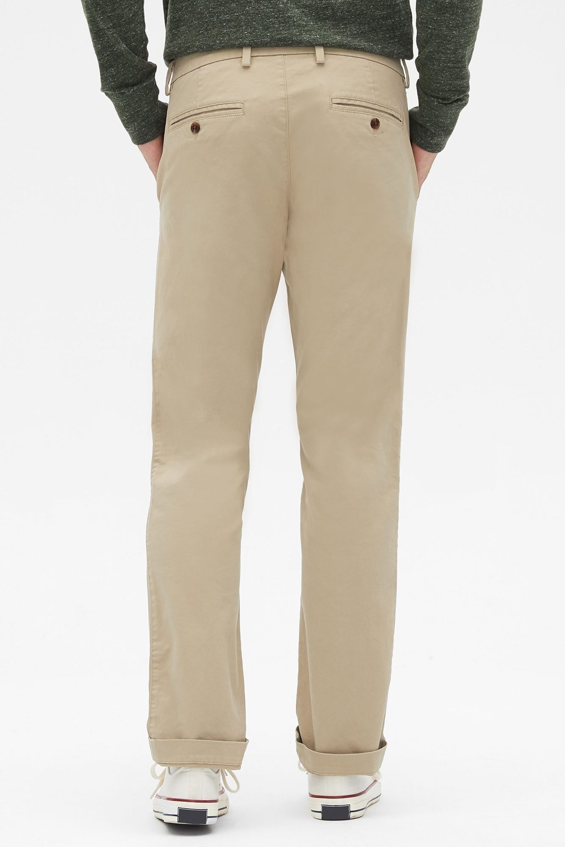 Buy Neutral Straight Fit Essential Chinos from the Gap online shop