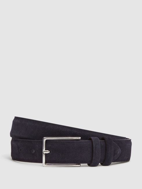 Suede Belt in Navy - REISS