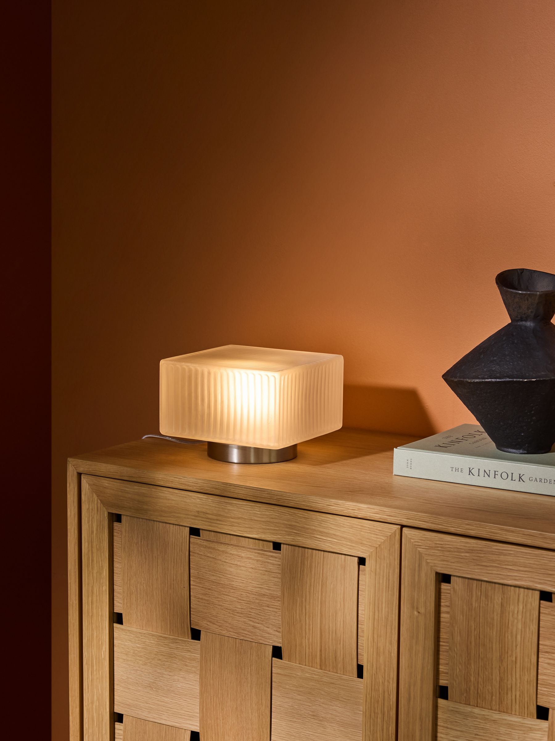 Alma Table Lamp in Silver/White | Made