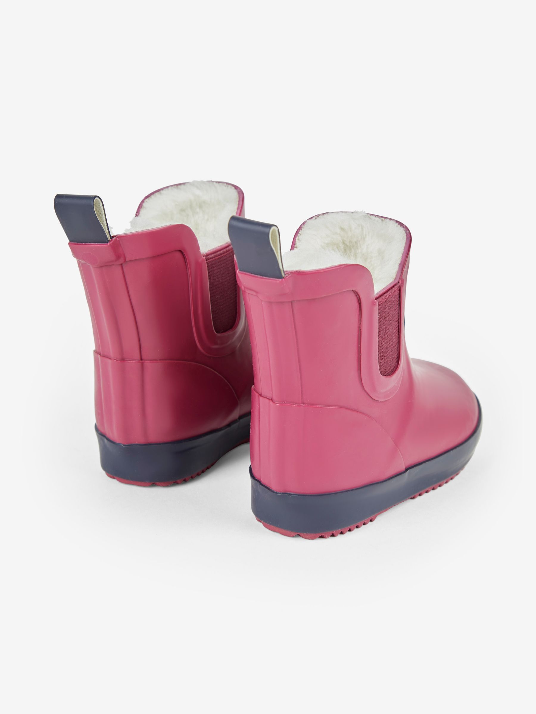 Berry Pink Cosy Lined Ankle Wellies | JoJo Maman Bébé