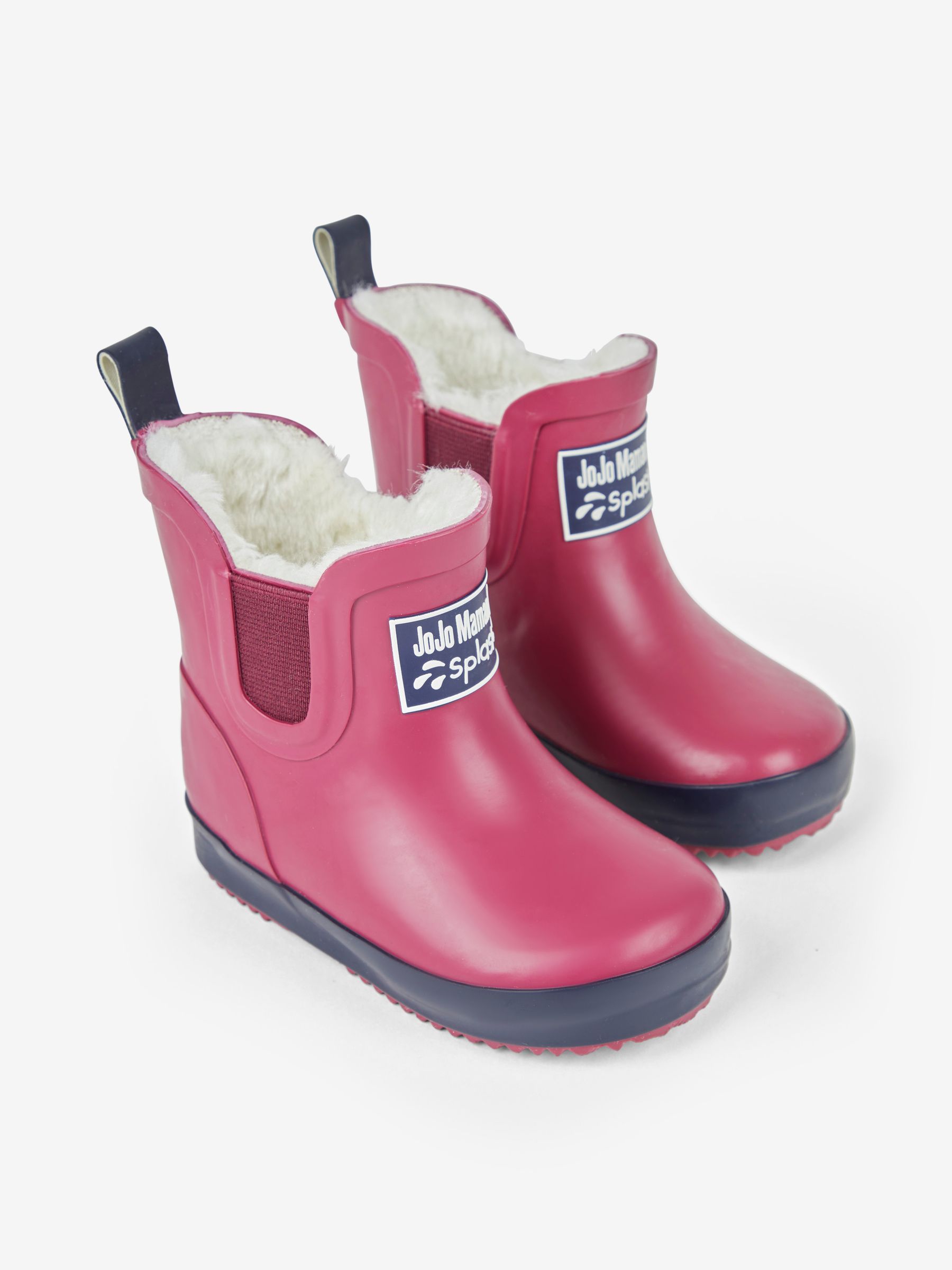 Berry Pink Cosy Lined Ankle Wellies | JoJo Maman Bébé