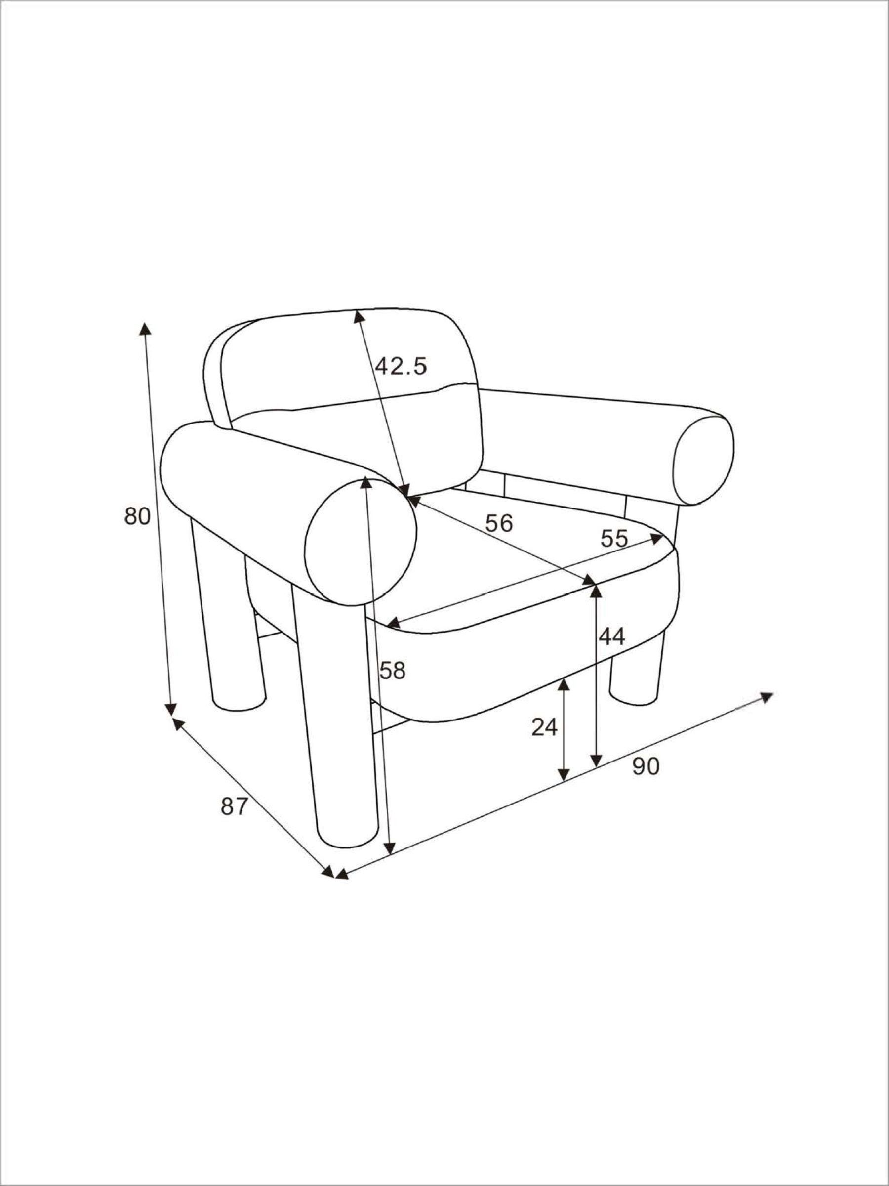 Maxton Chair in Velvet Cinnamon Orange | Made