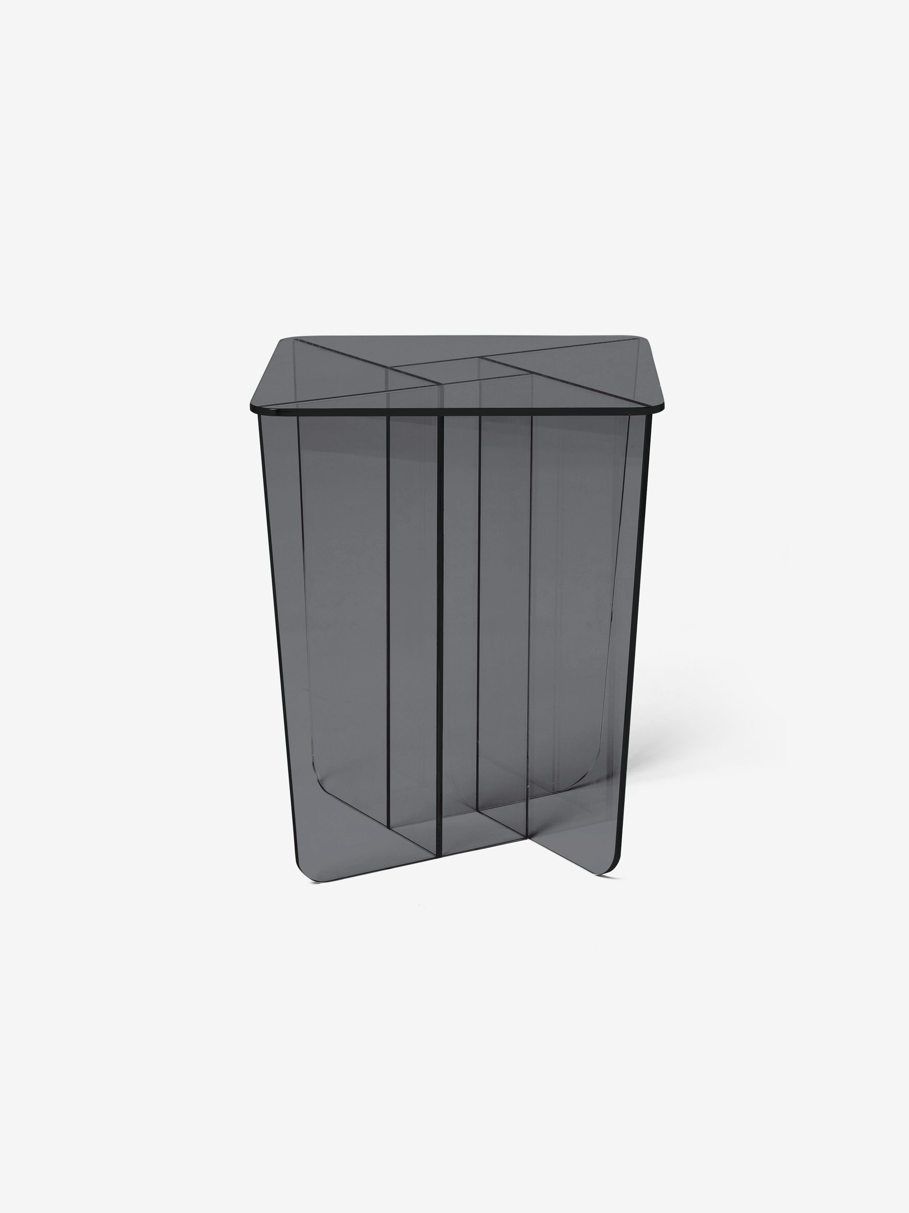 Oki Side Table in Smoked Glass | Made