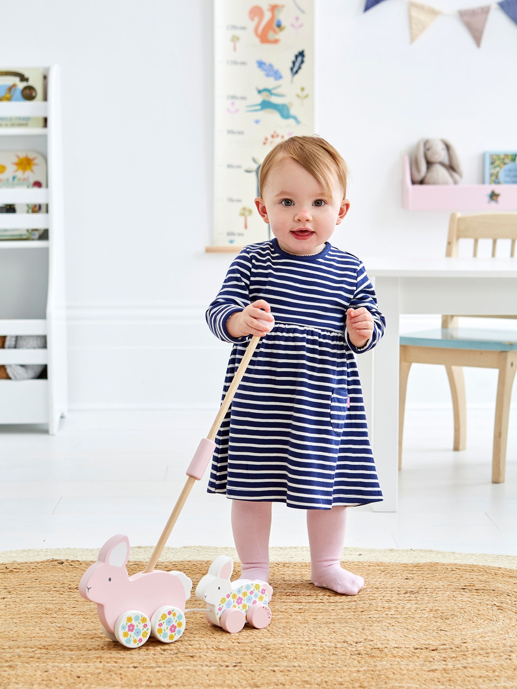 Bunny Wooden Push-Along Toy | JoJo Maman Bébé