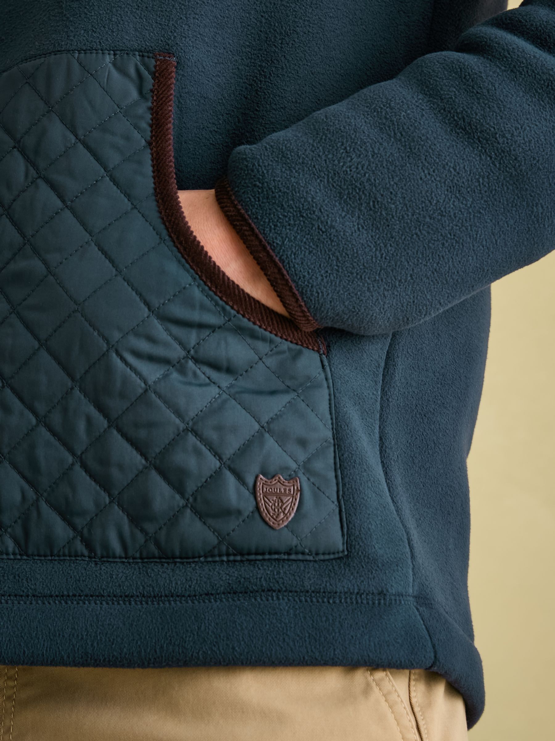 Greenfield Navy Blue Full Zip Fleece Jacket | Joules