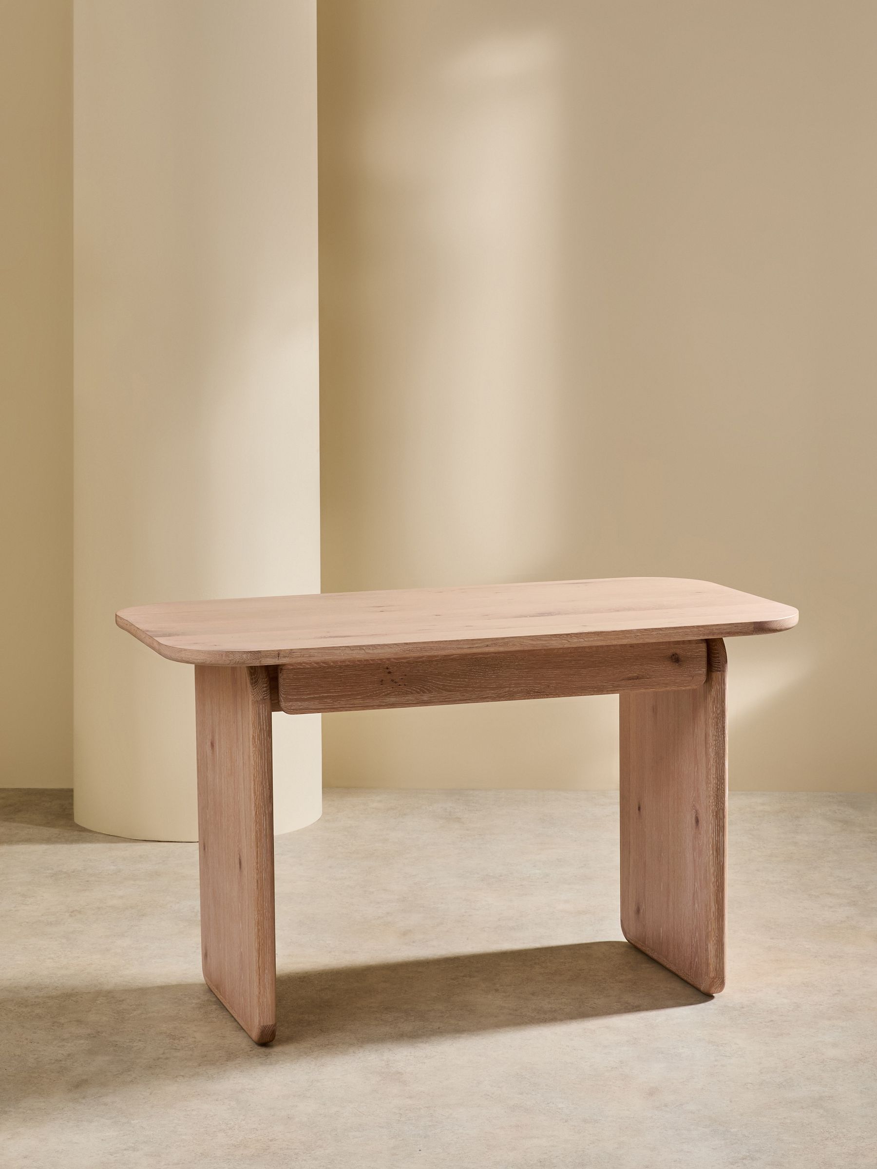 Nyla Desk in White Wash Oak | Made