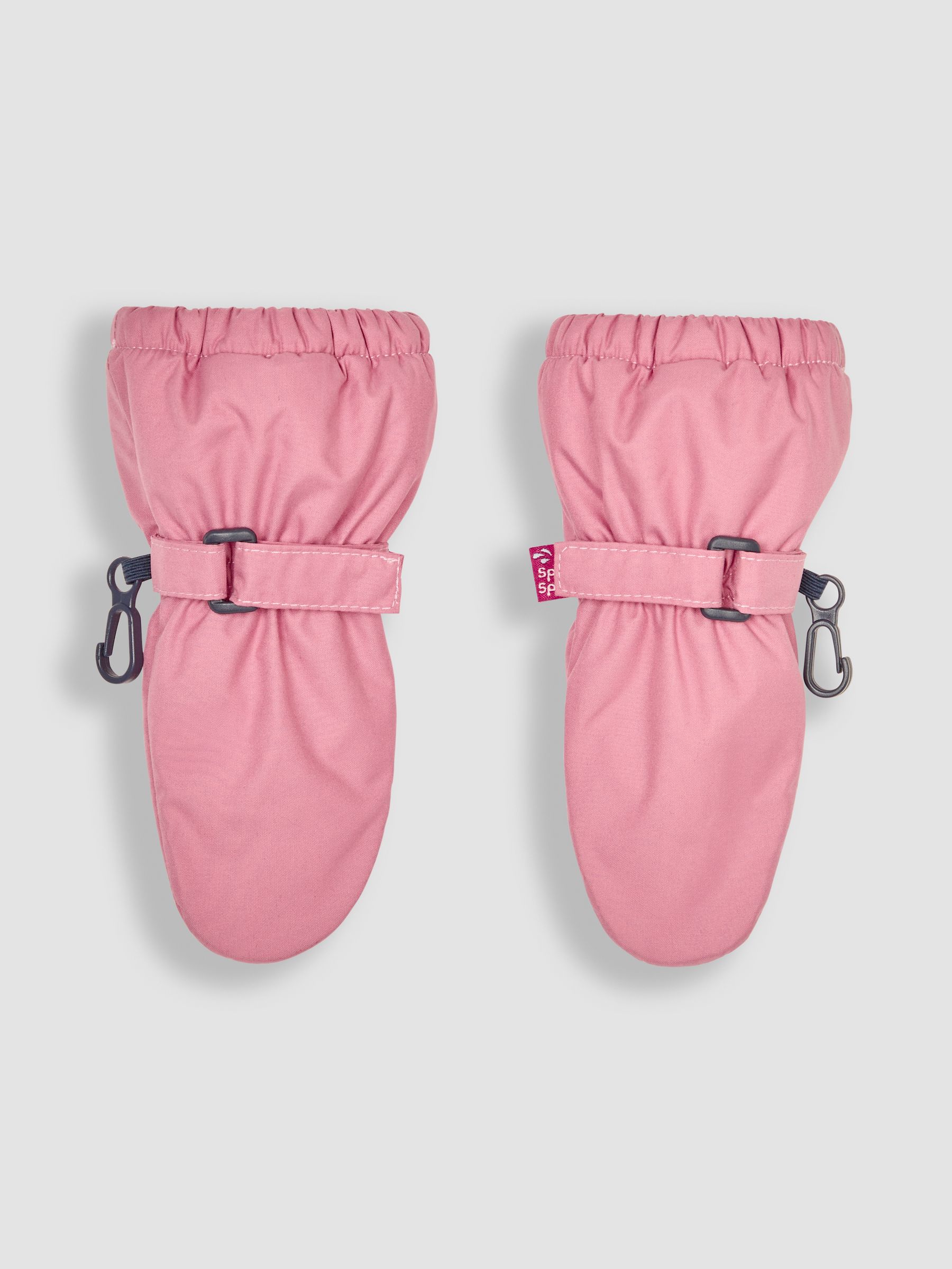 Dusty Pink Fleece Lined Mittens | JoJo Maman Bébé