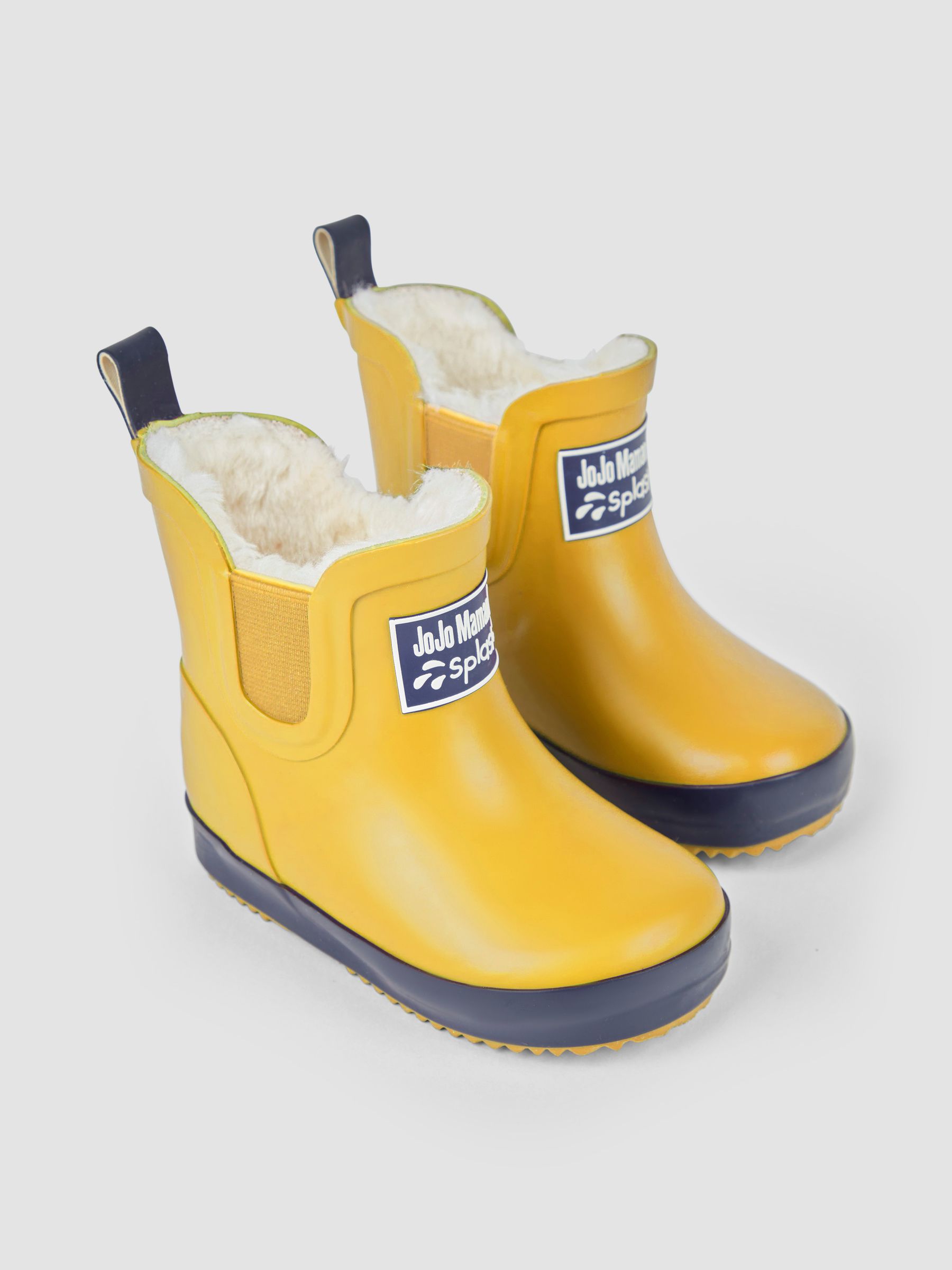 Mustard Yellow Cosy Lined Ankle Wellies | JoJo Maman Bébé