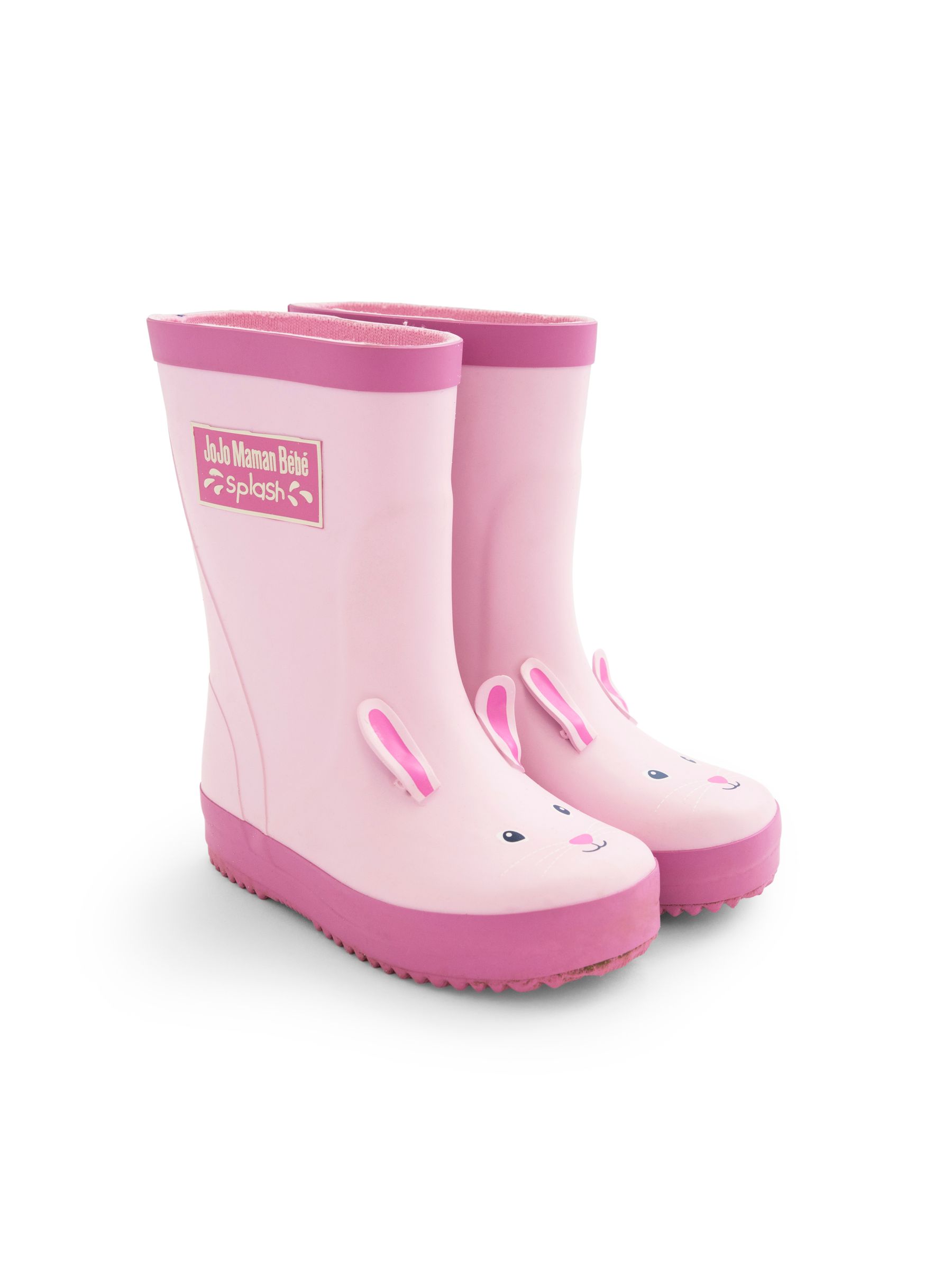 Pink Bunny Printed Lined Wellies | JoJo Maman Bébé