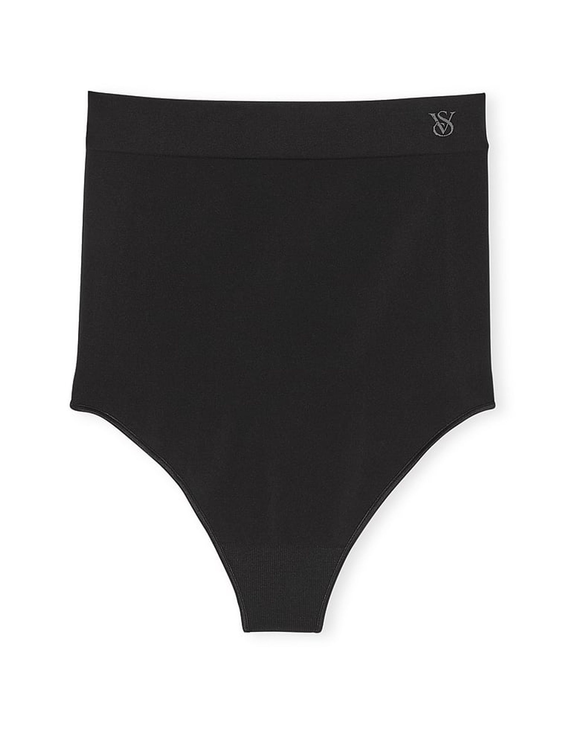 Black Thong Seamless Shaping High Waist Knickers