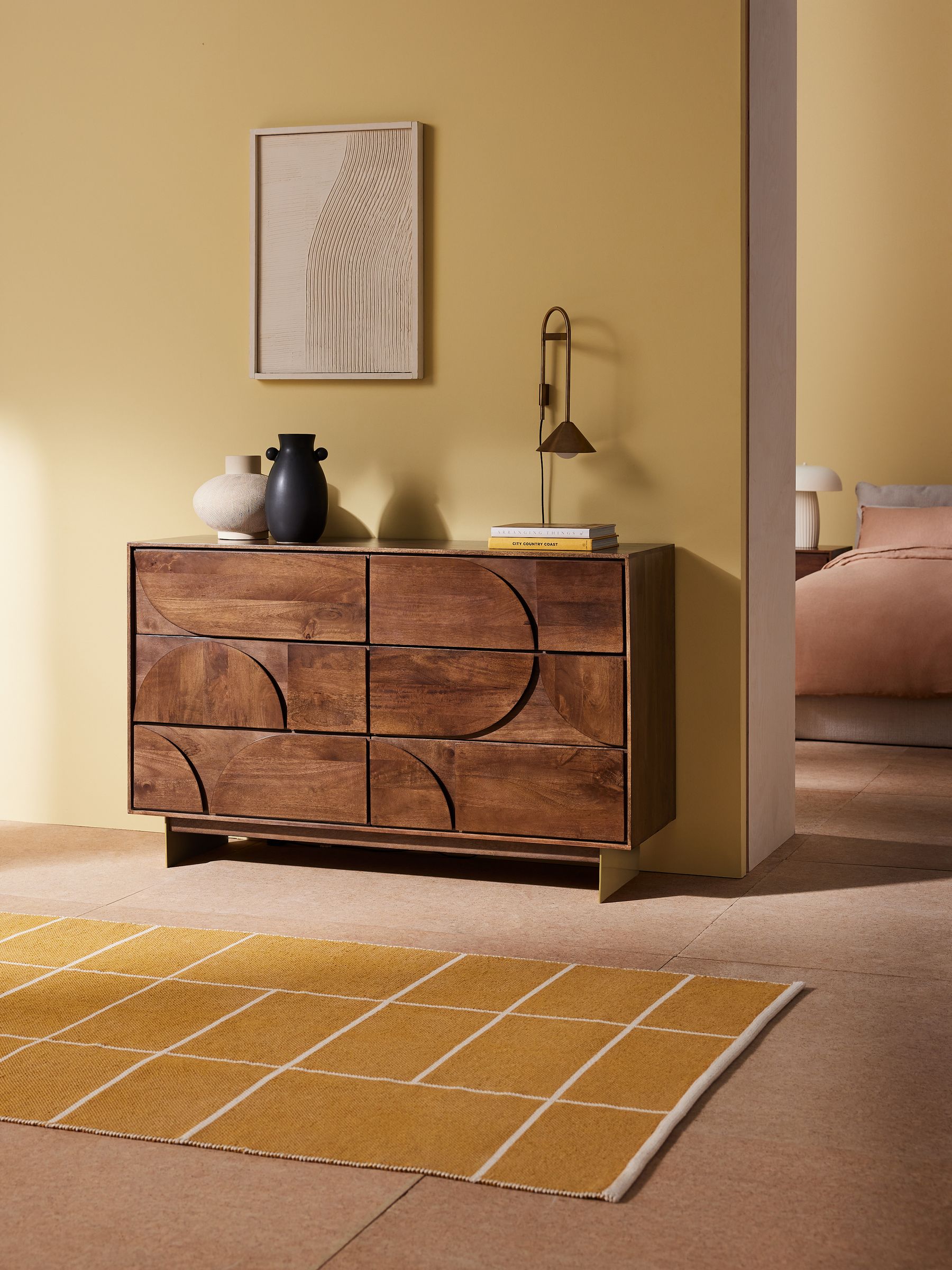 Keala Mango Wood 6 Drawer Chest of Drawers in Brown | Made