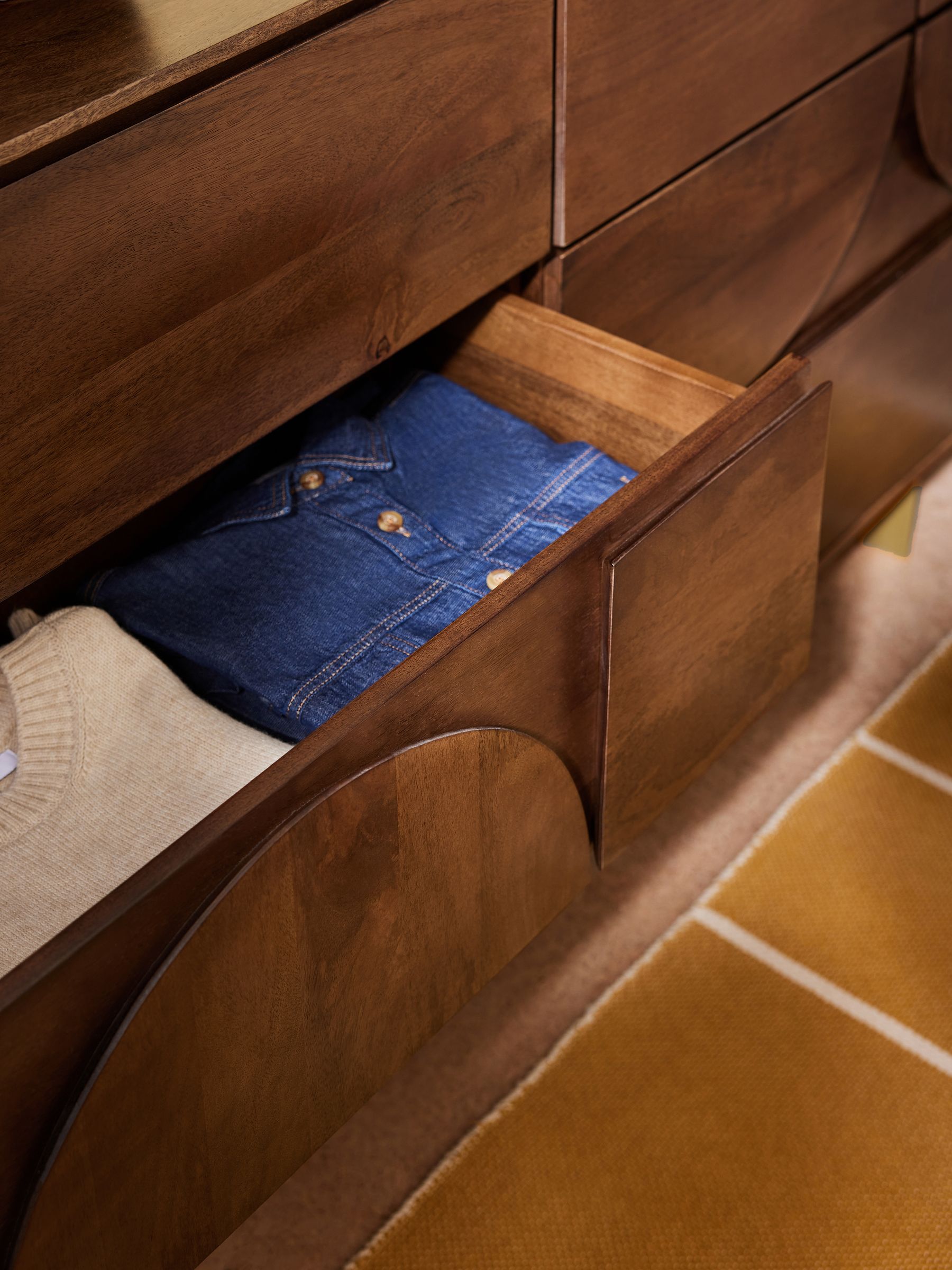 Keala Mango Wood 6 Drawer Chest of Drawers in Brown | Made