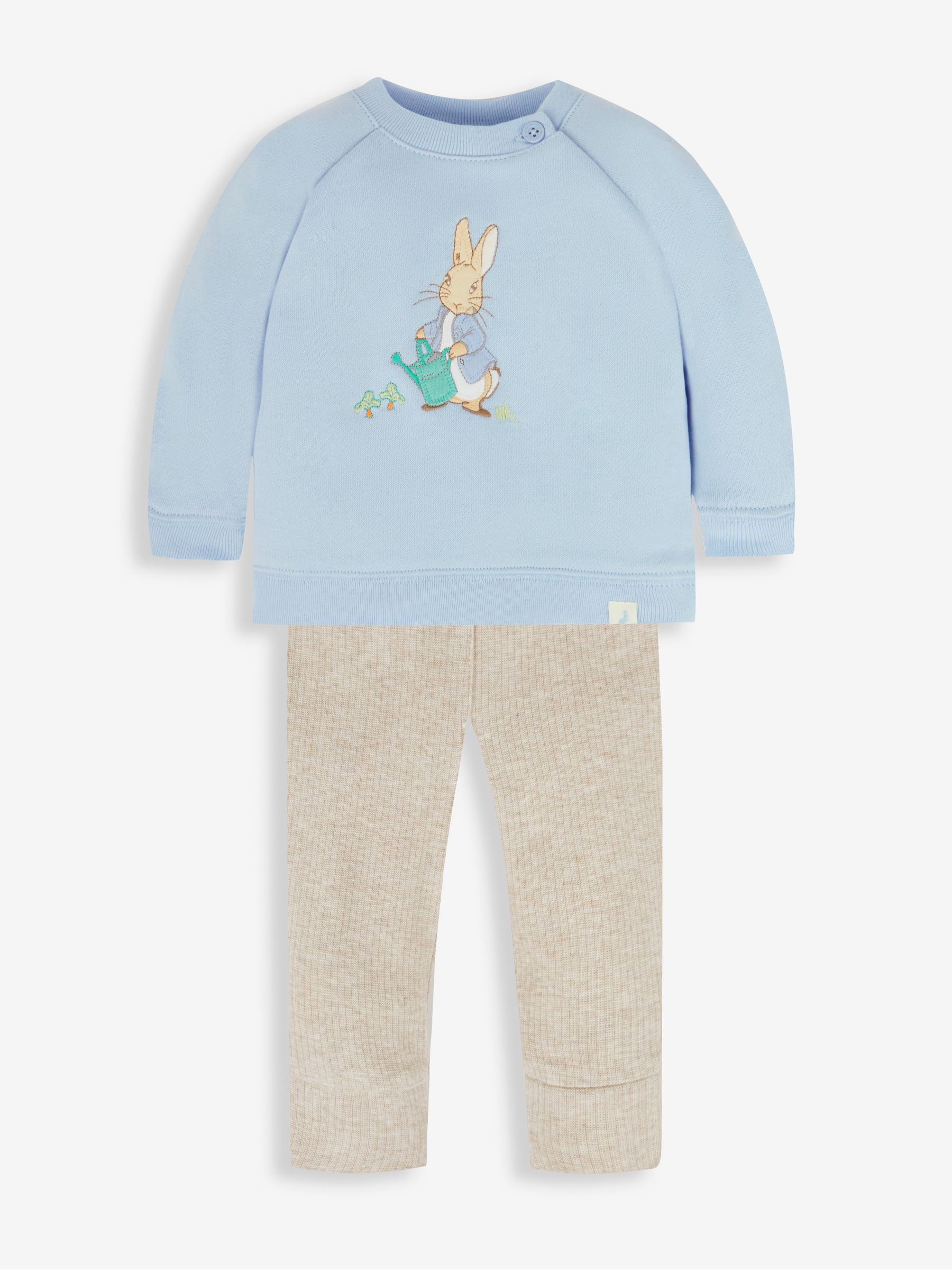 Blue Peter Rabbit Appliqué Sweatshirt & Trousers Baby Set | JoJo Maman Bébé