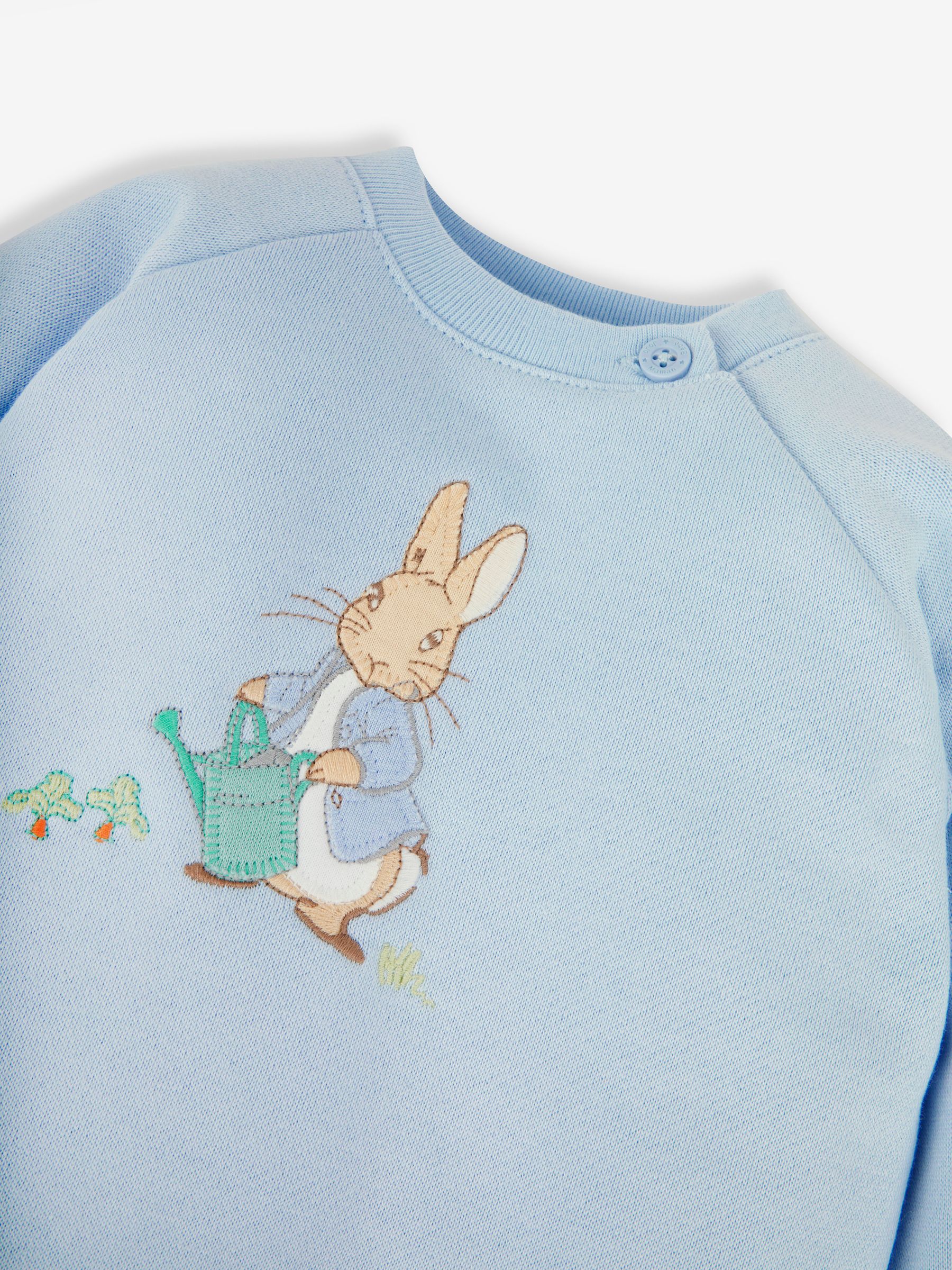 Blue Peter Rabbit Appliqué Sweatshirt & Trousers Baby Set | JoJo Maman Bébé