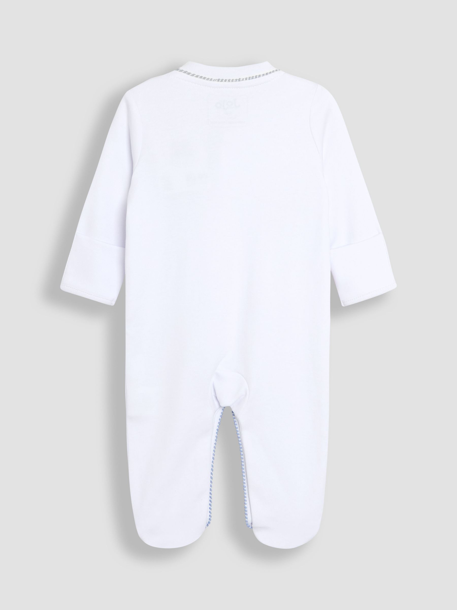 White Paddington Embroidered Sleepsuit & Hat Set | JoJo Maman Bébé