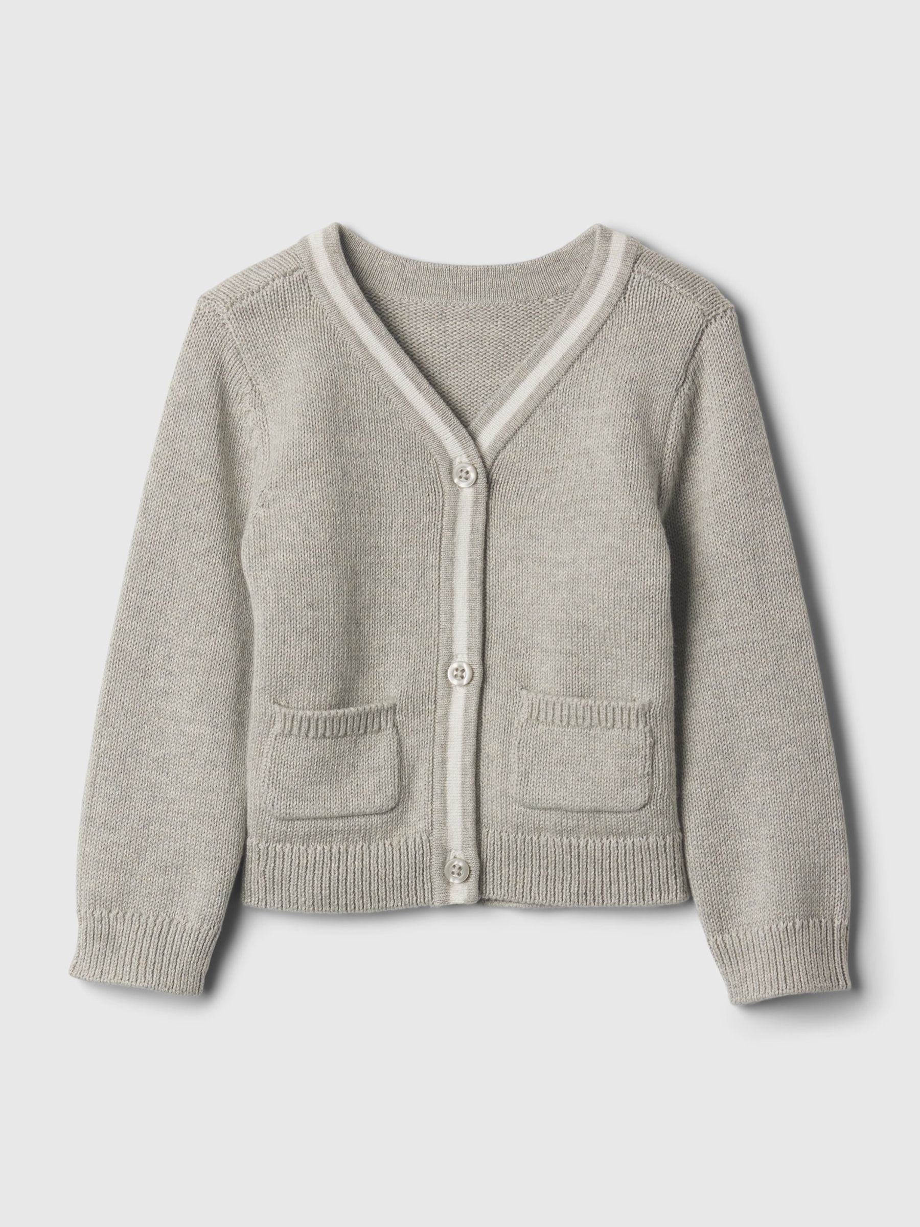 newborn grey cardigan