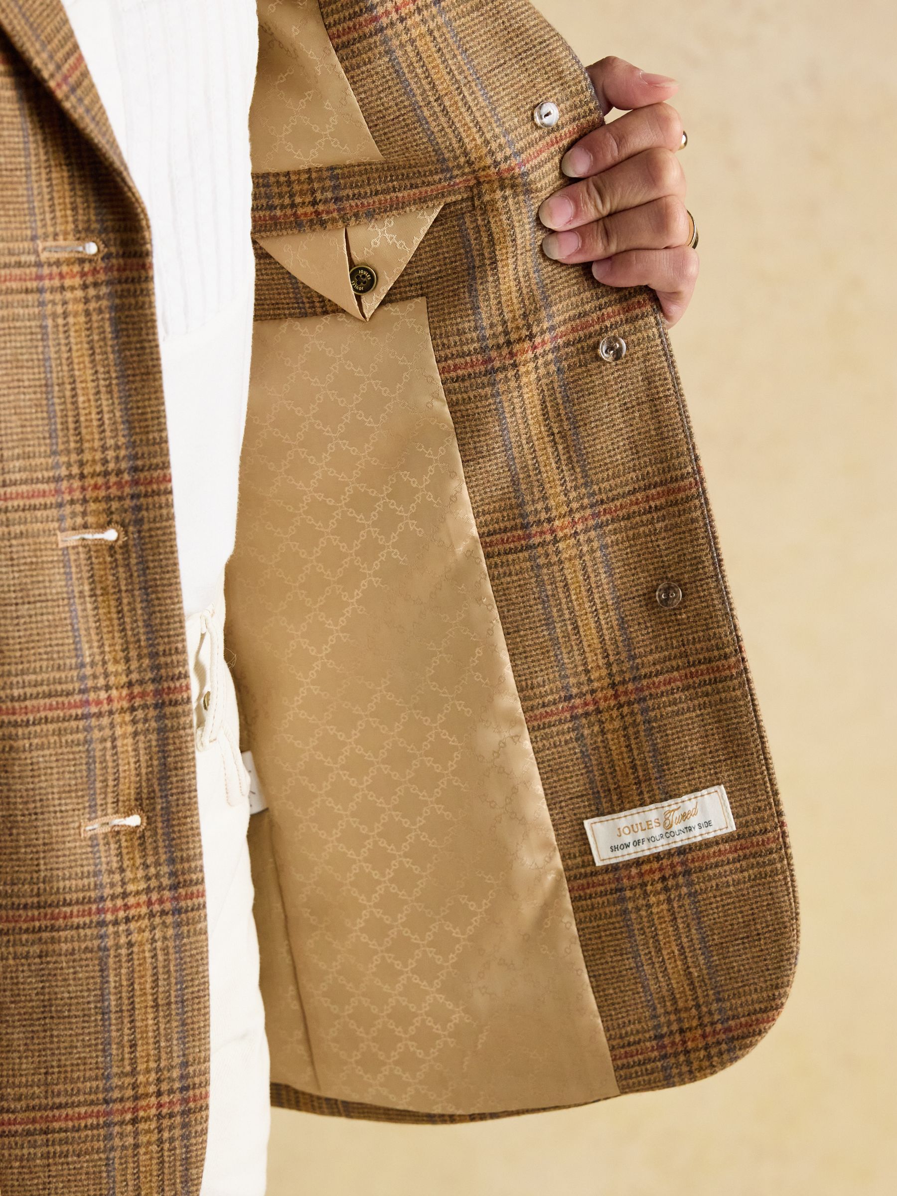 Foxley Brown Check Wool Rich Tweed Suit Blazer | Joules