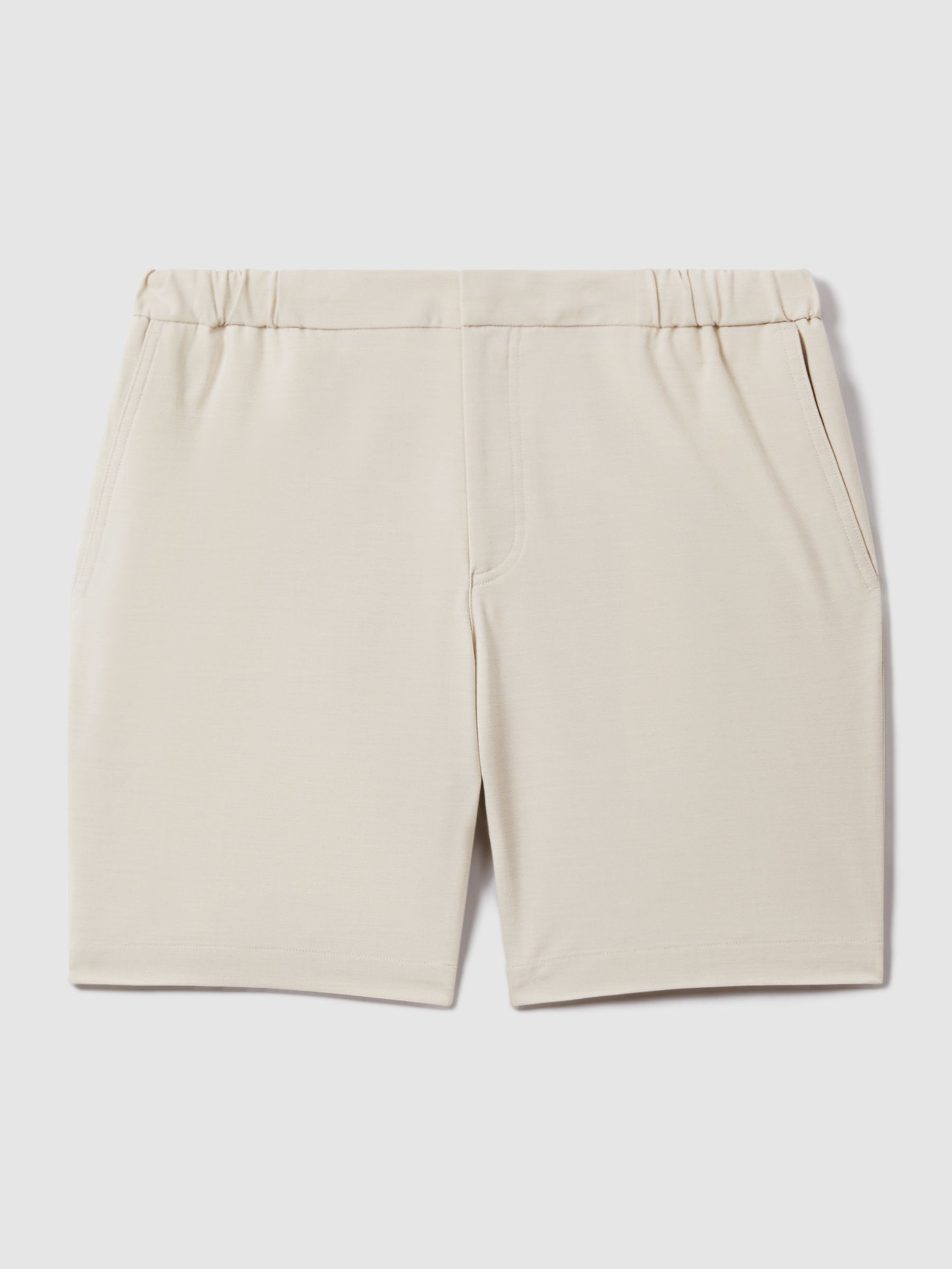 Reiss Slim Fit Drawstring Chino Shorts in Stone - REISS