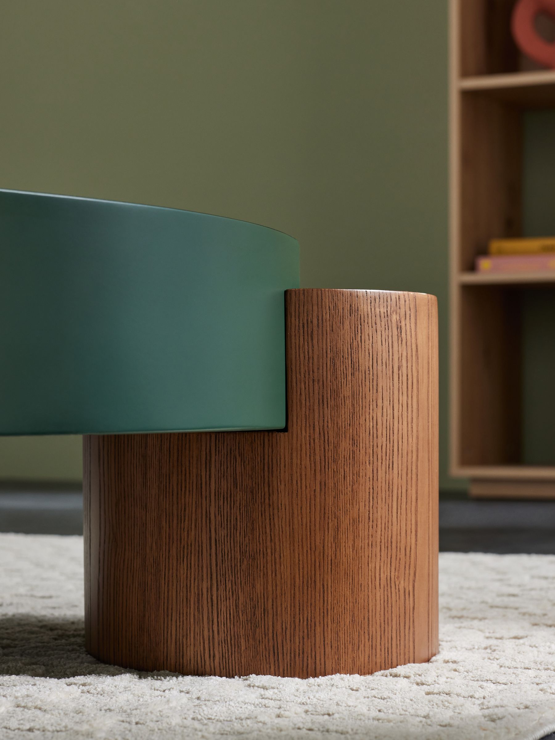 Fergal Round Coffee Table in Green | Made