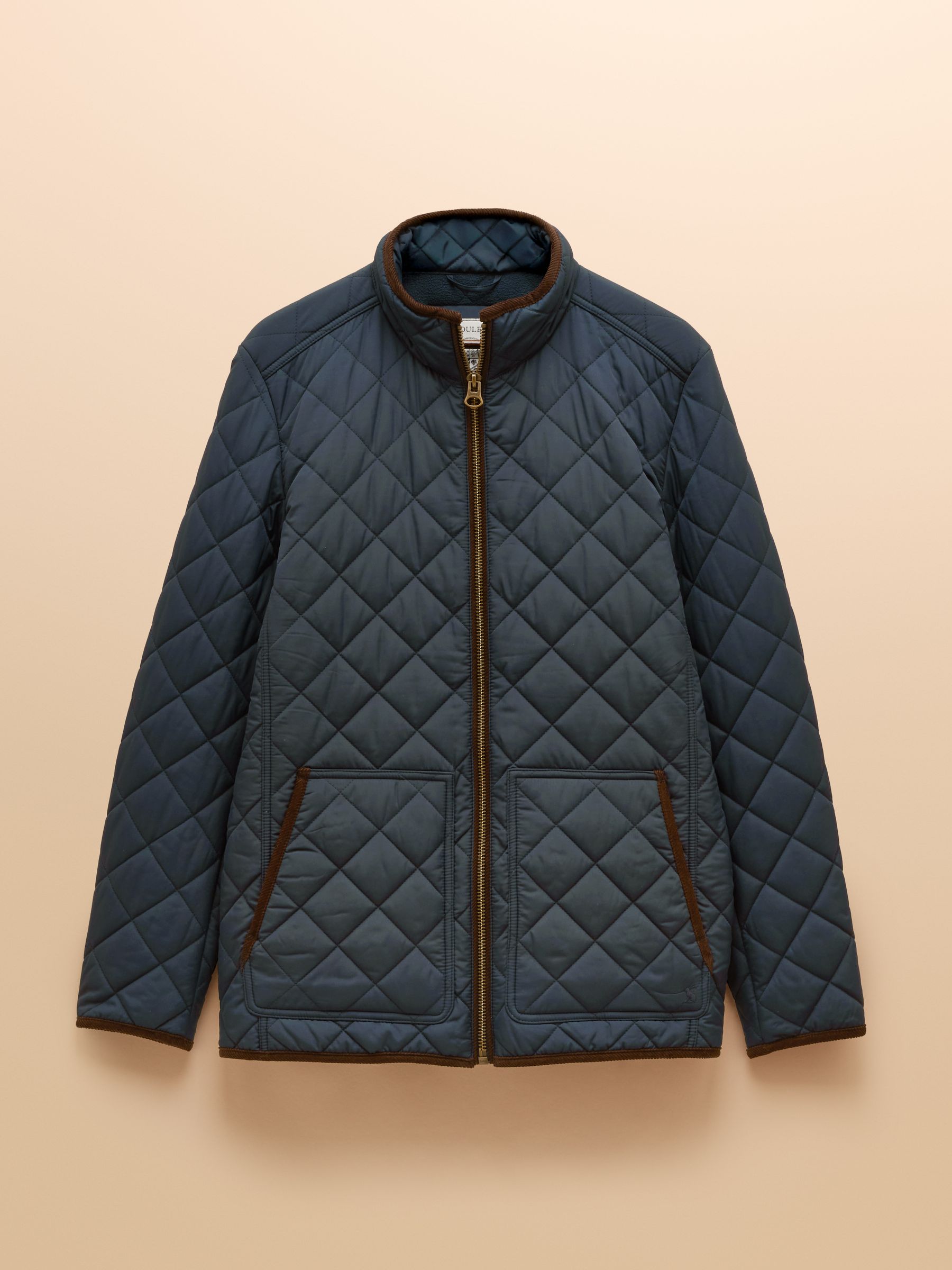 Maynard Navy Blue Diamond Quilted Jacket | Joules