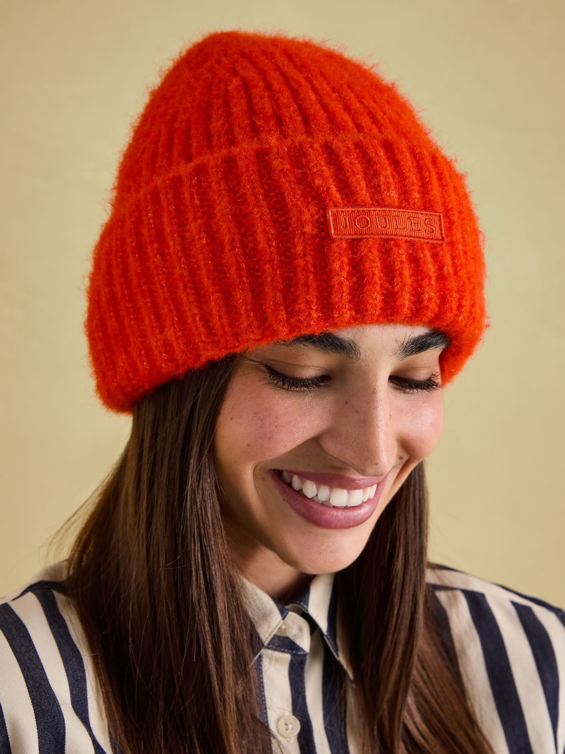 Caversham Orange Beanie Hat | Joules