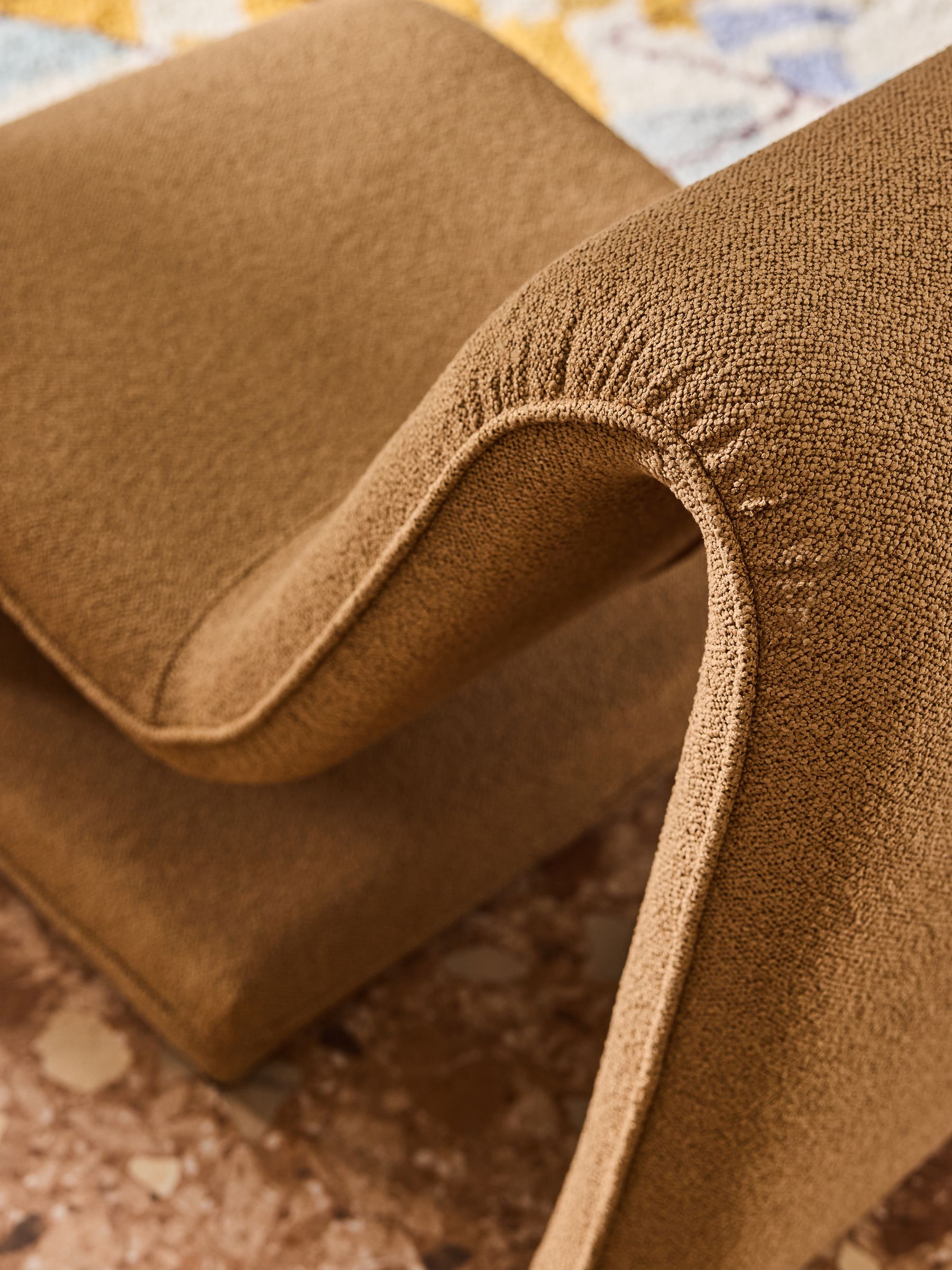 Wexler Chair in Caramel Natural Pax Boucle | Made