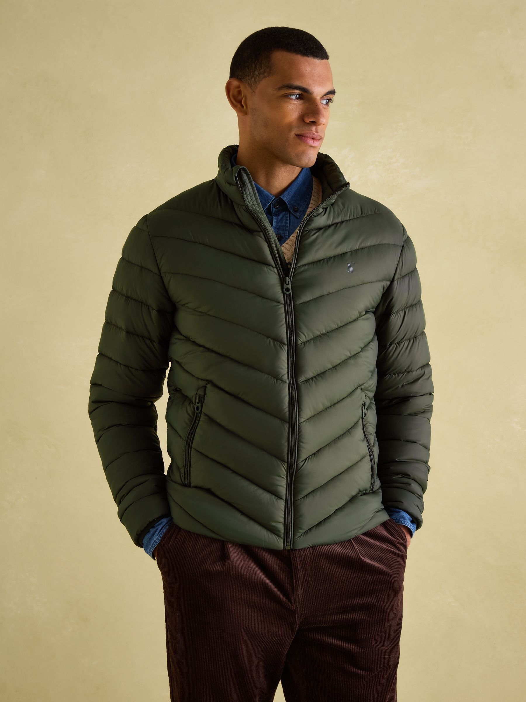 Garrett Green Showerproof Padded Jacket | Joules