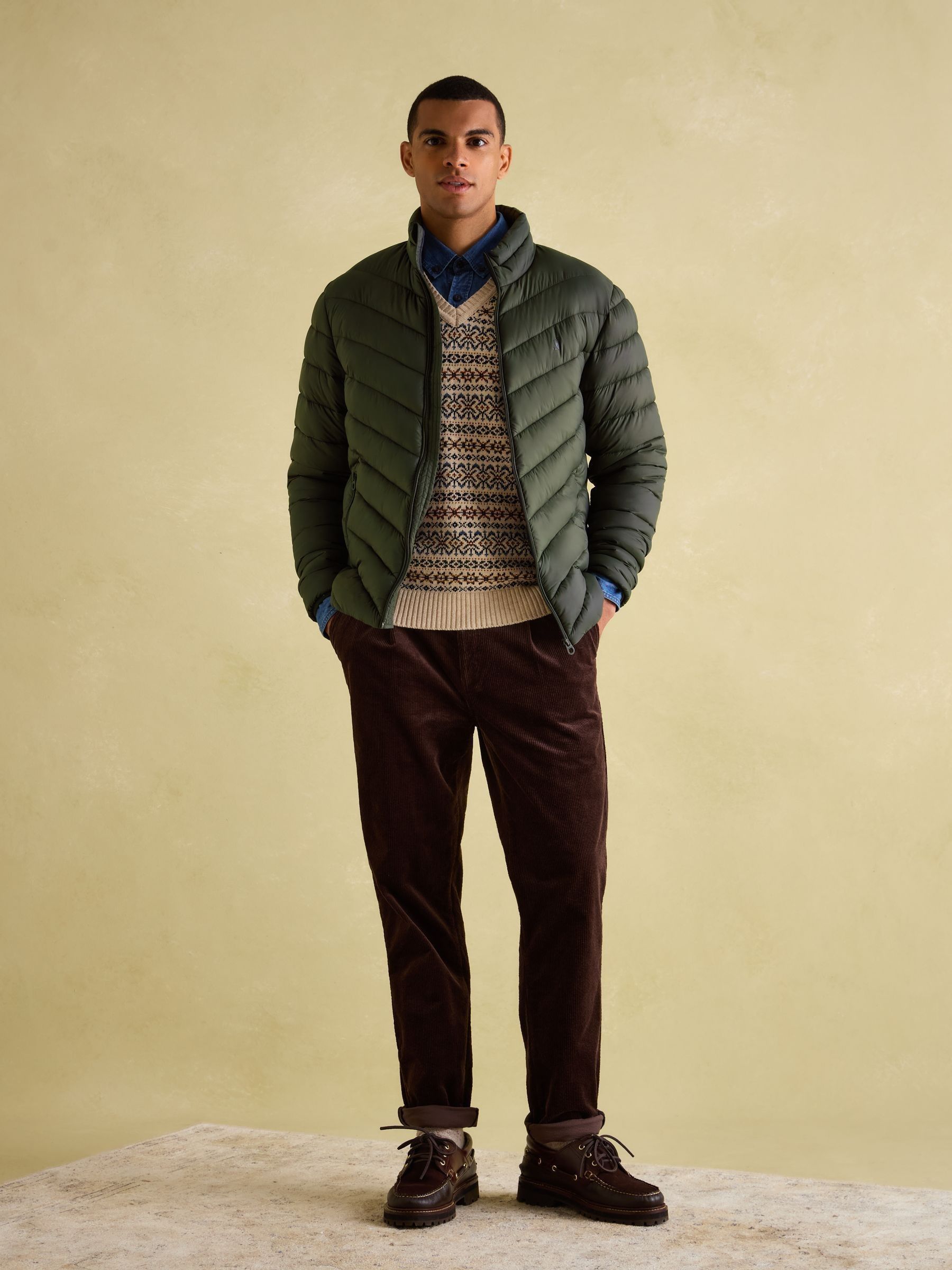 Garrett Green Showerproof Padded Jacket | Joules