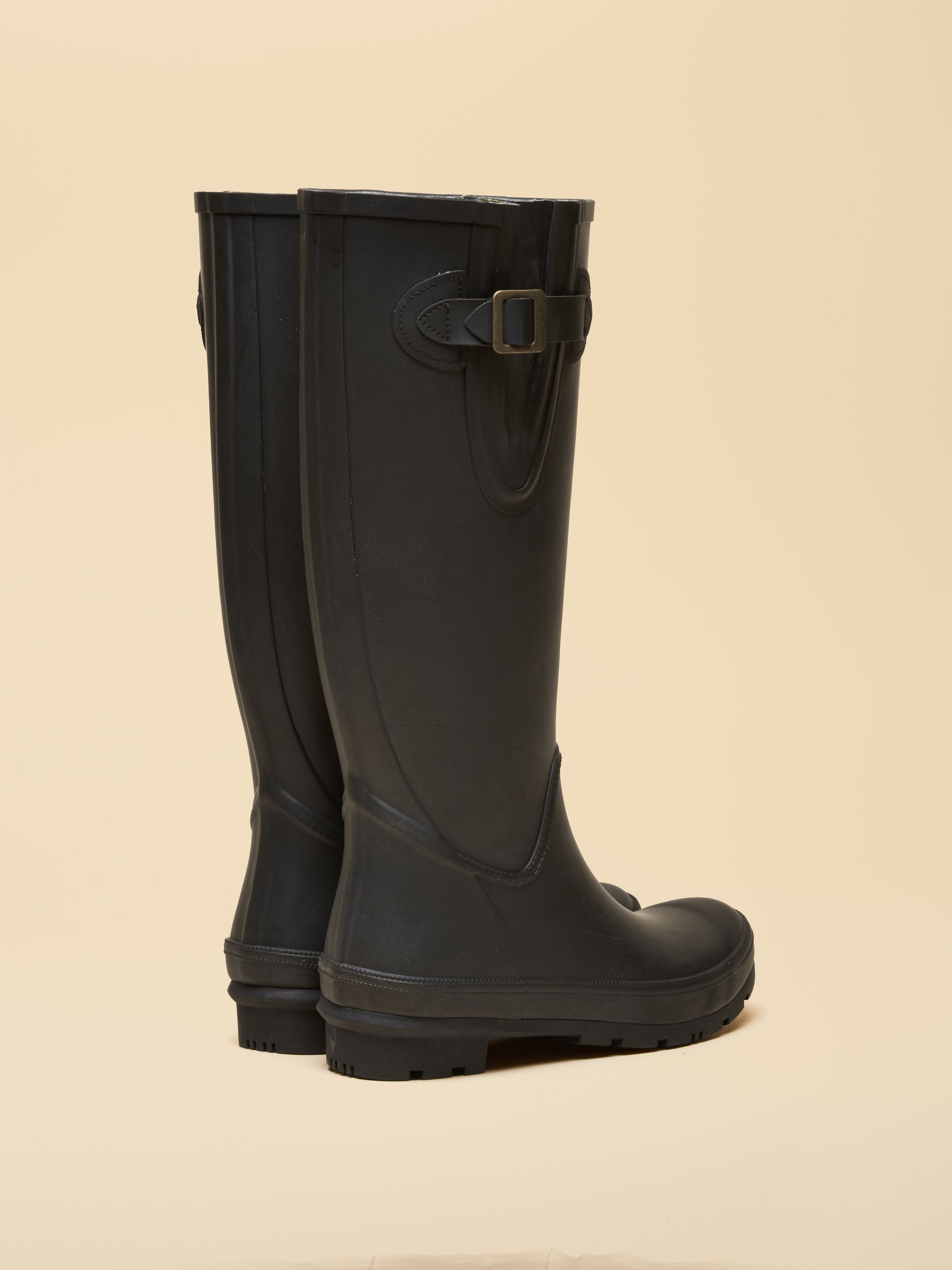 Houghton Black Adjustable Tall Wellies | Joules