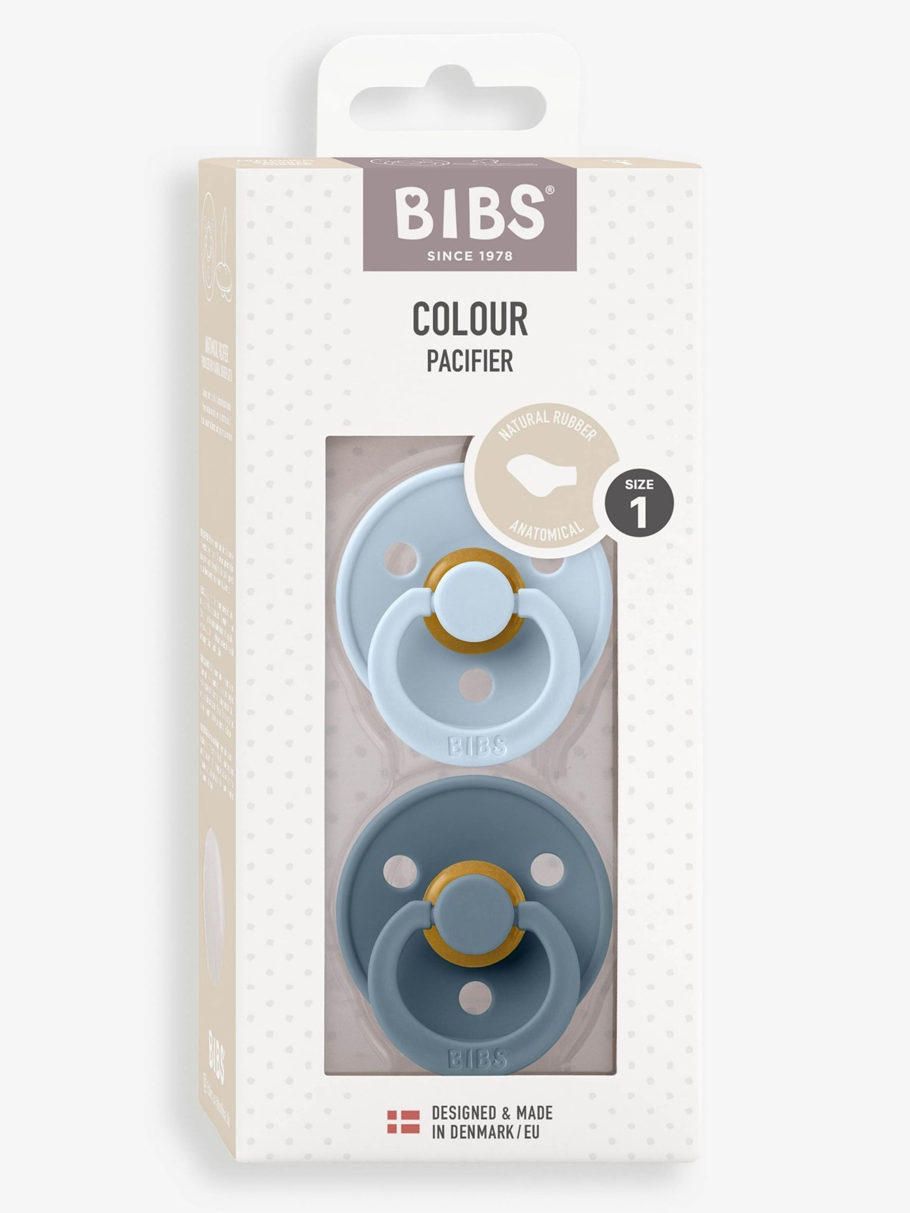 Blue Bibs Twin Soothers Pack Size 1 | JoJo Maman Bébé