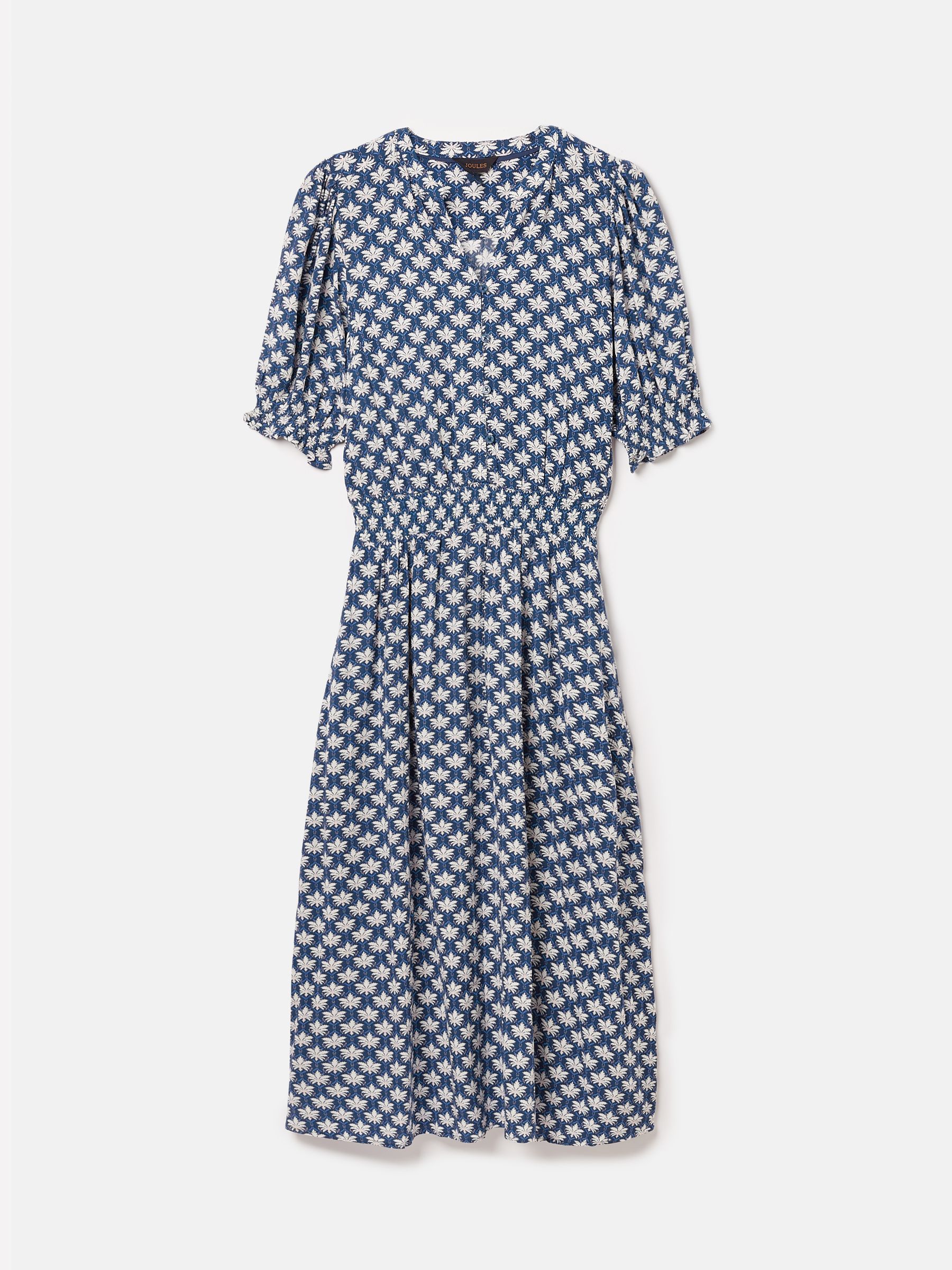 Laurie Blue Viscose Midi Dress | Joules