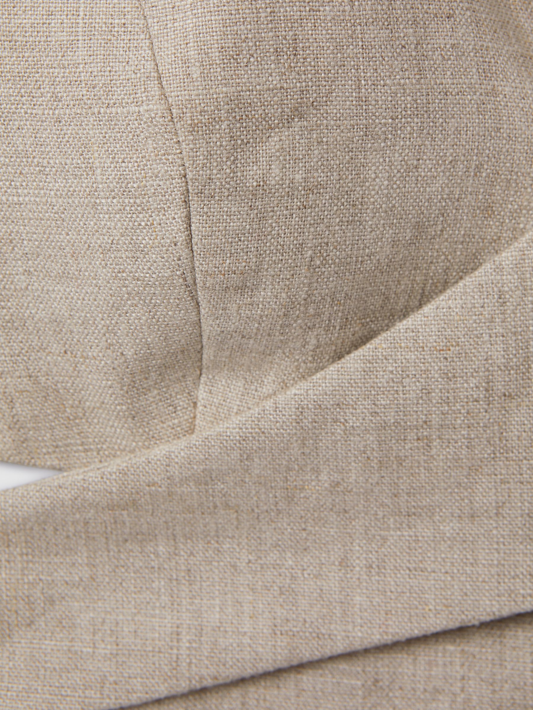 Reiss Linen Halter Neck Cropped Top in Neutral - REISS
