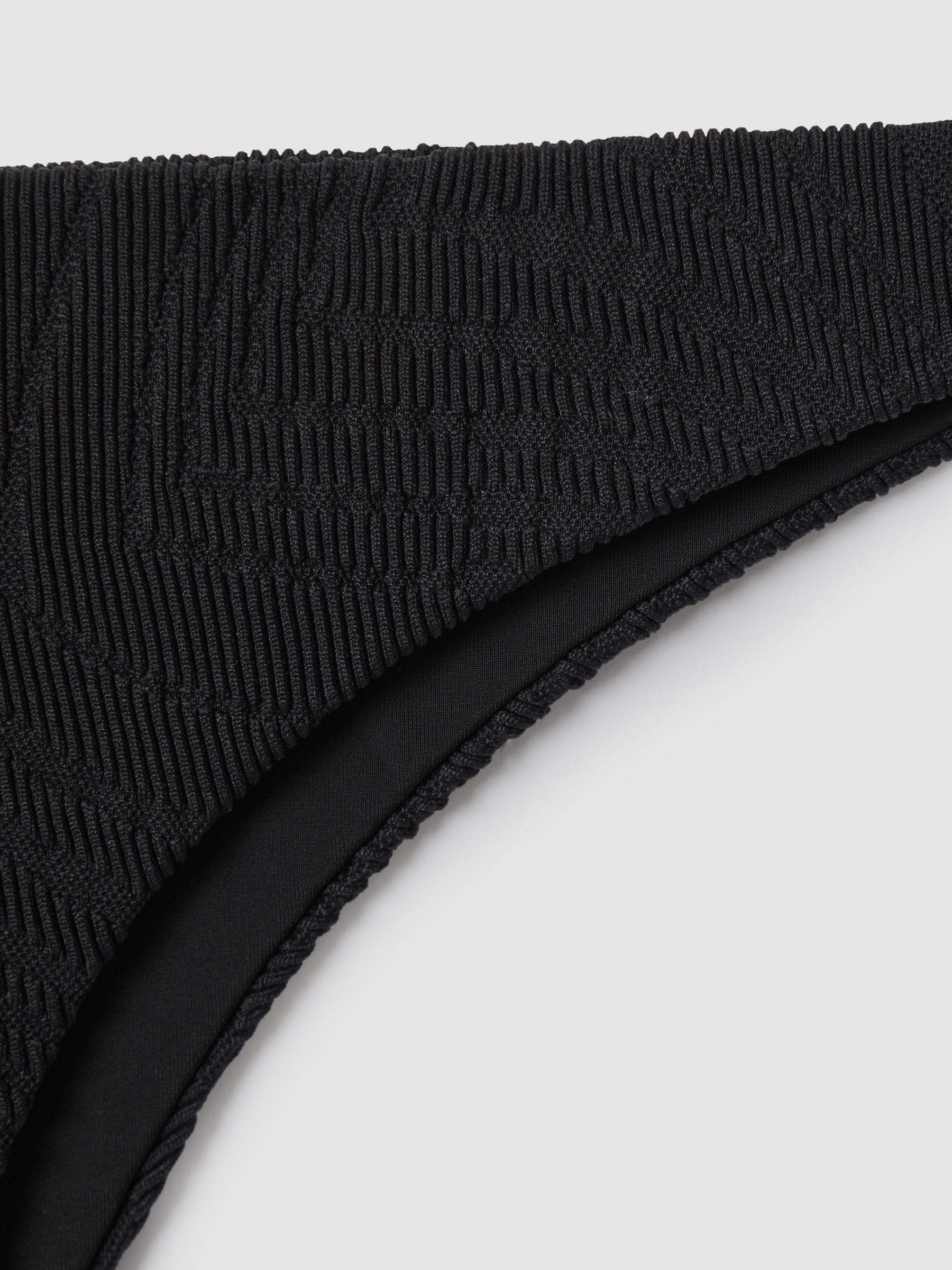 Reiss FELLA Low Rise Bikini Bottoms in Black | REISS