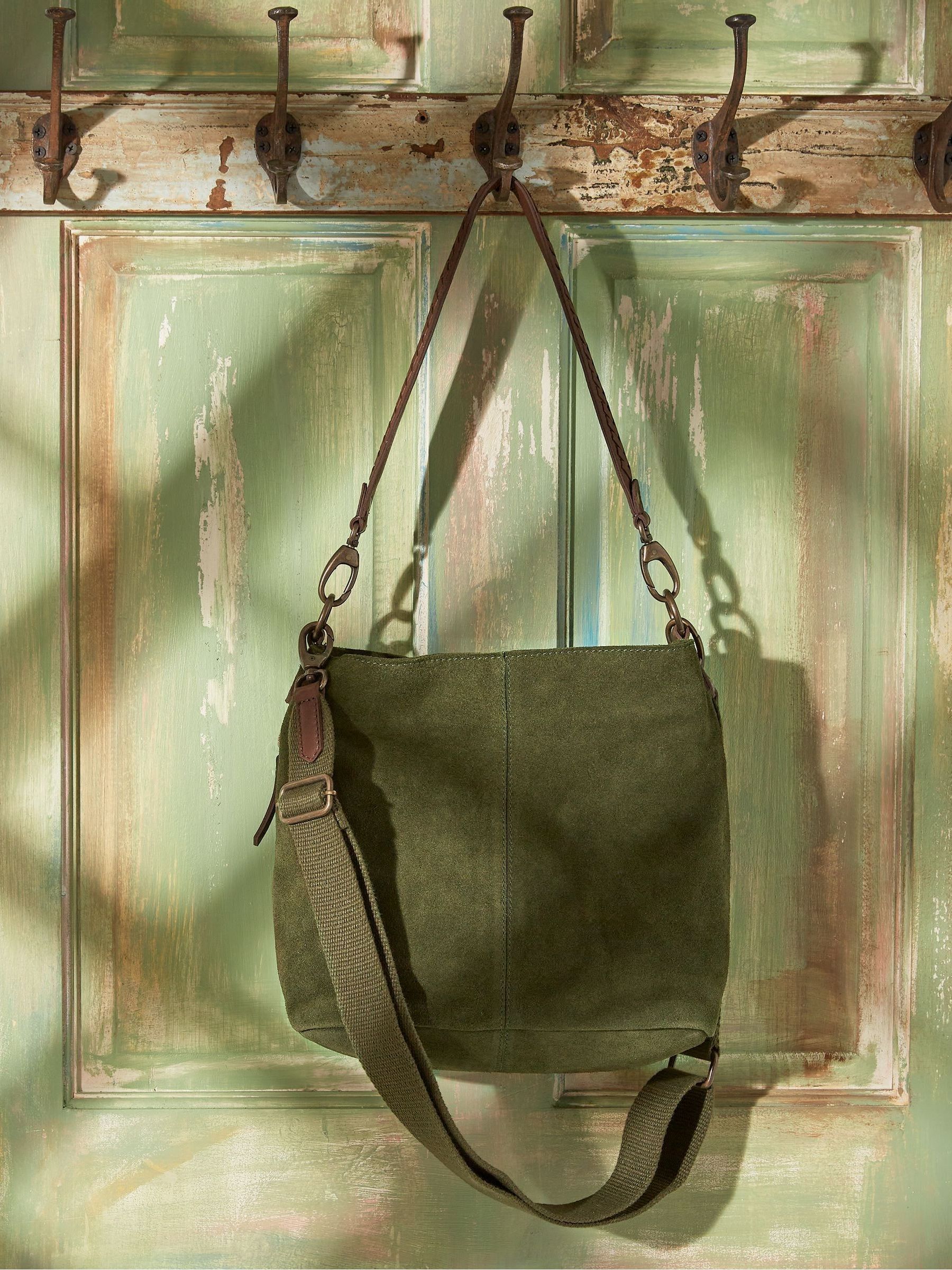 Valletta Green Shoulder Bag | FatFace USA