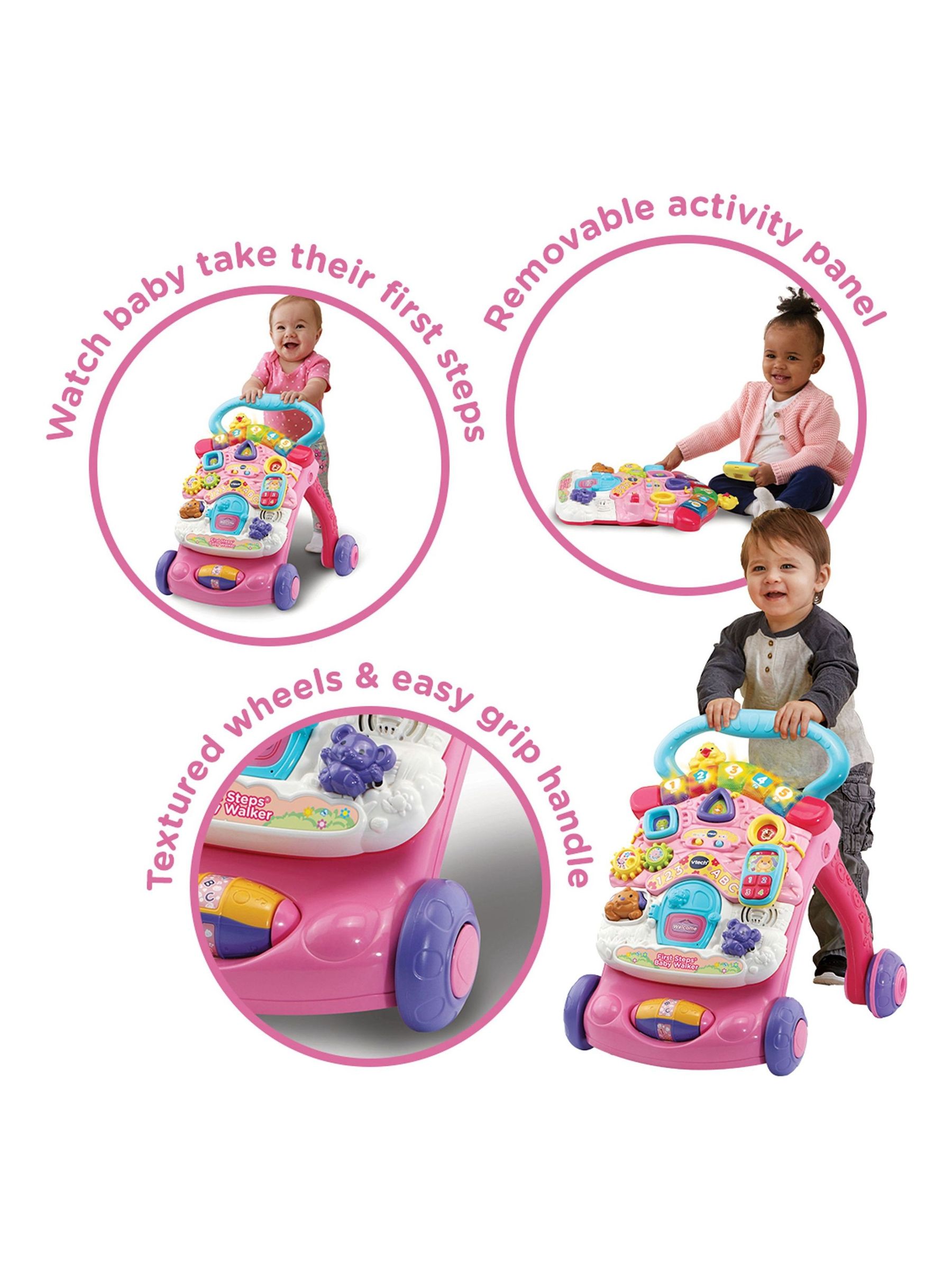 VTech Pink First Steps Baby Walker 505653 | JoJo Maman Bébé