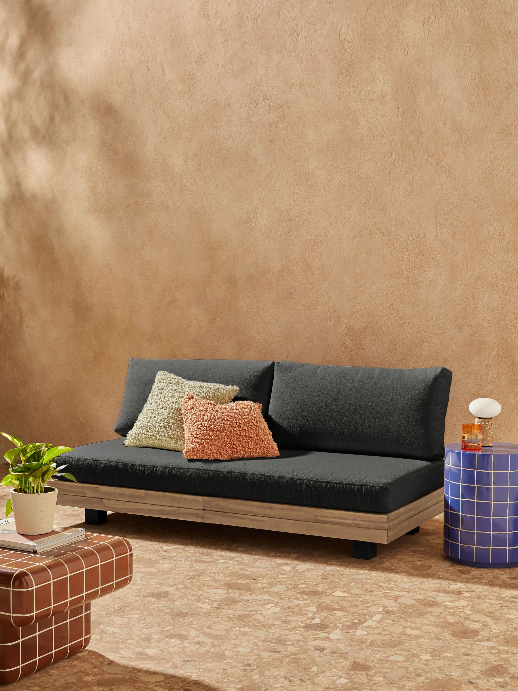 Avarna Garden 2 Seater Sofa in Grey | Made