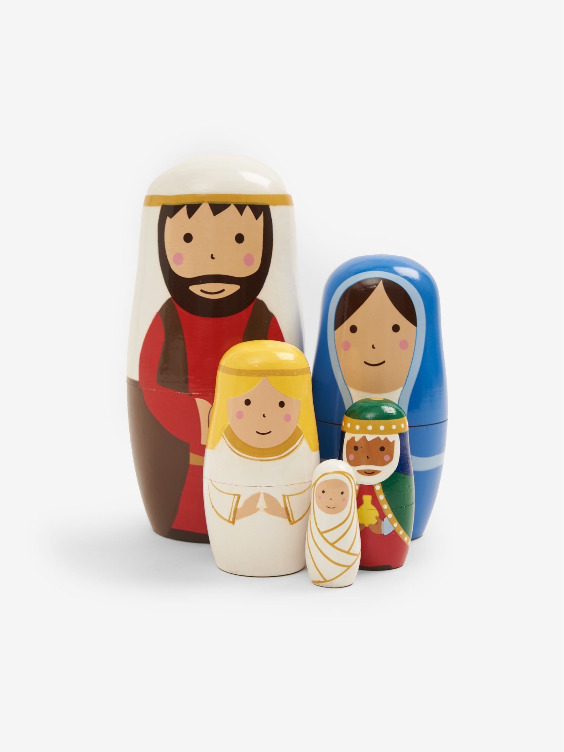Nativity Wooden Nesting Dolls | JoJo Maman Bébé