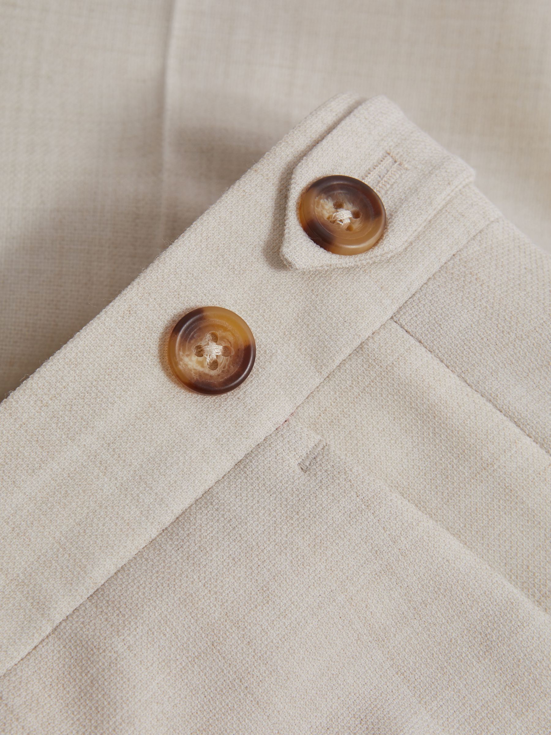 Reiss Slim Fit Side Adjuster Trousers in Stone - REISS