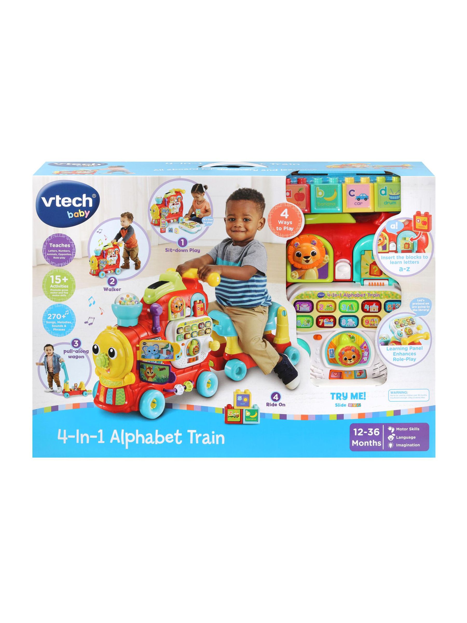 VTech Multi Baby 4 in 1 Alphabet Train 547803 | JoJo Maman Bébé