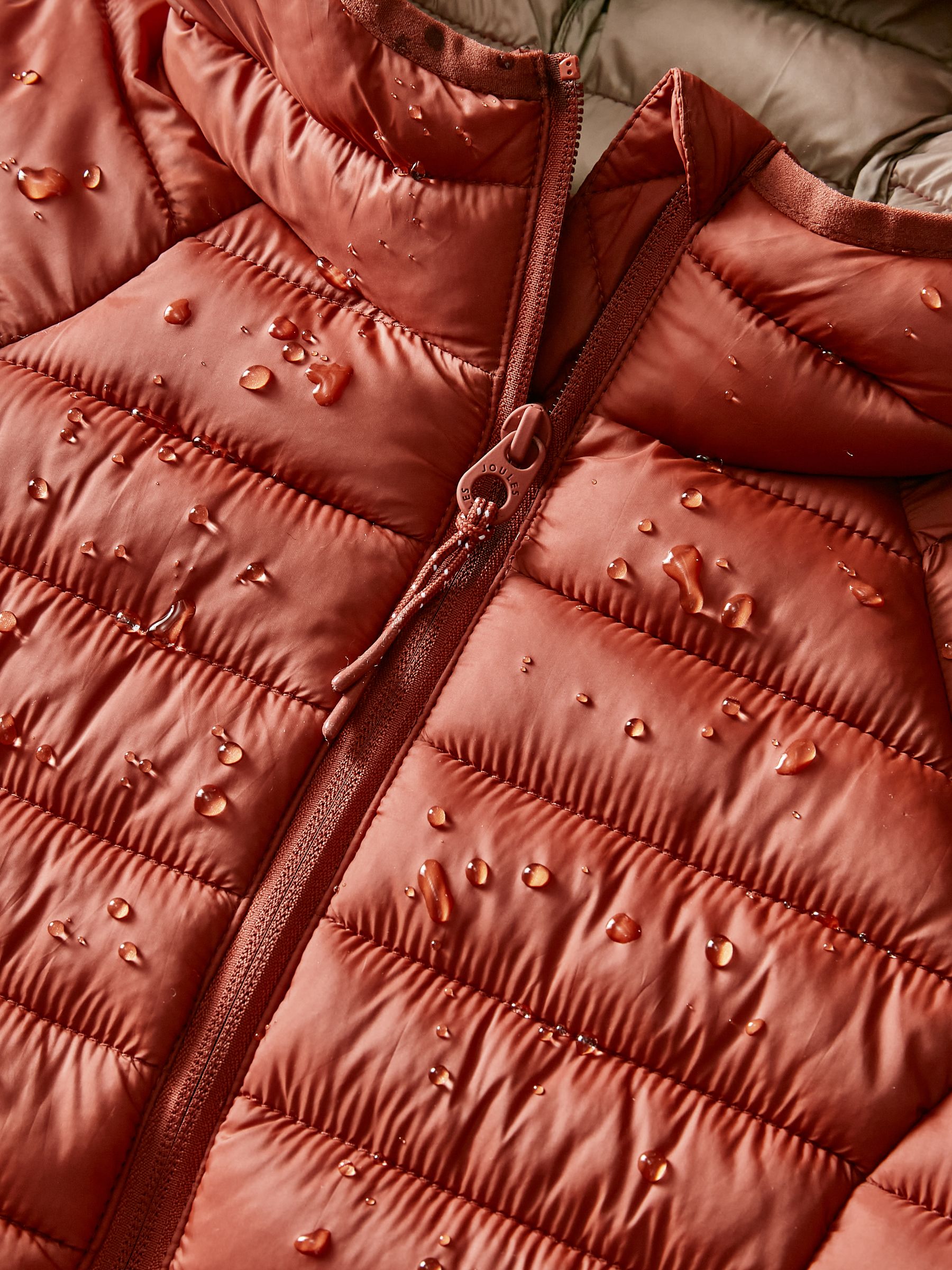 Bramley Red Showerproof Packable Padded Coat | Joules