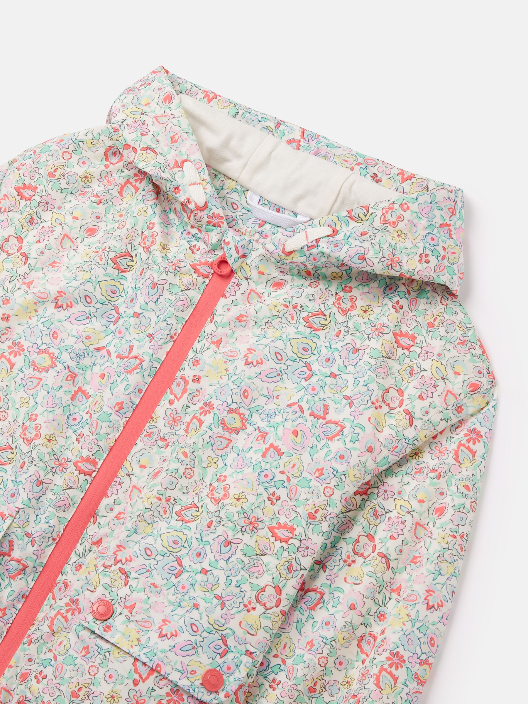 Girls' Windbreaker Multi Floral Waterproof Raincoat | Joules