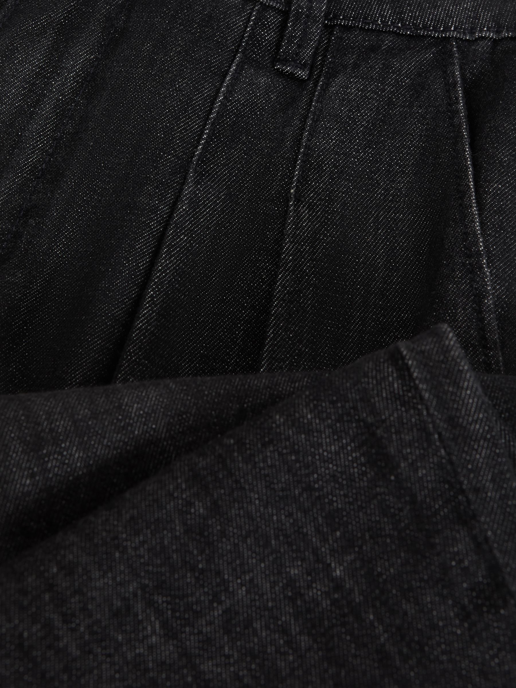 Reiss Paige High Rise Tapered Jeans in Washed Black - REISS
