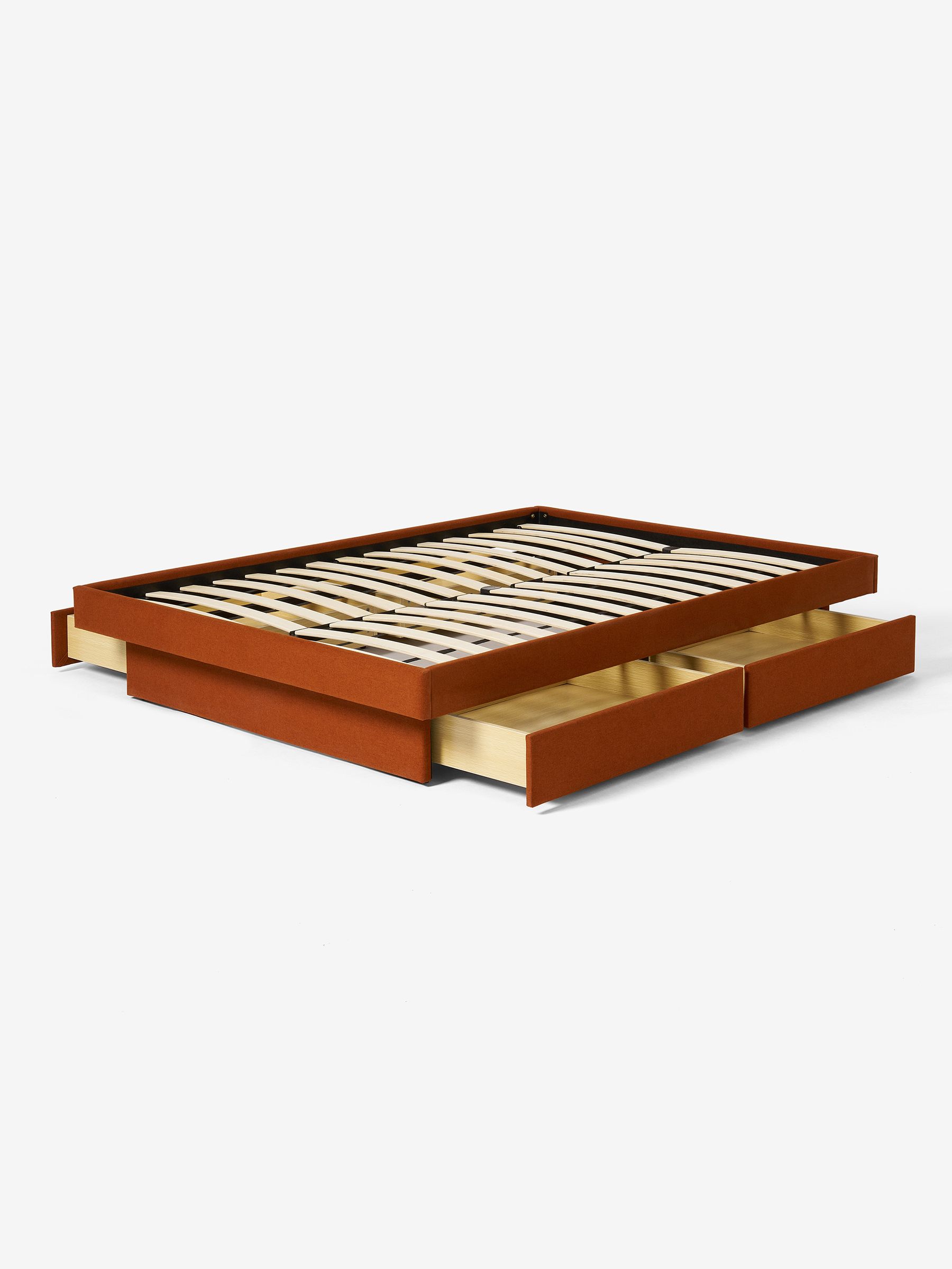 Robyn Platform Storage Bed in Orange | Made